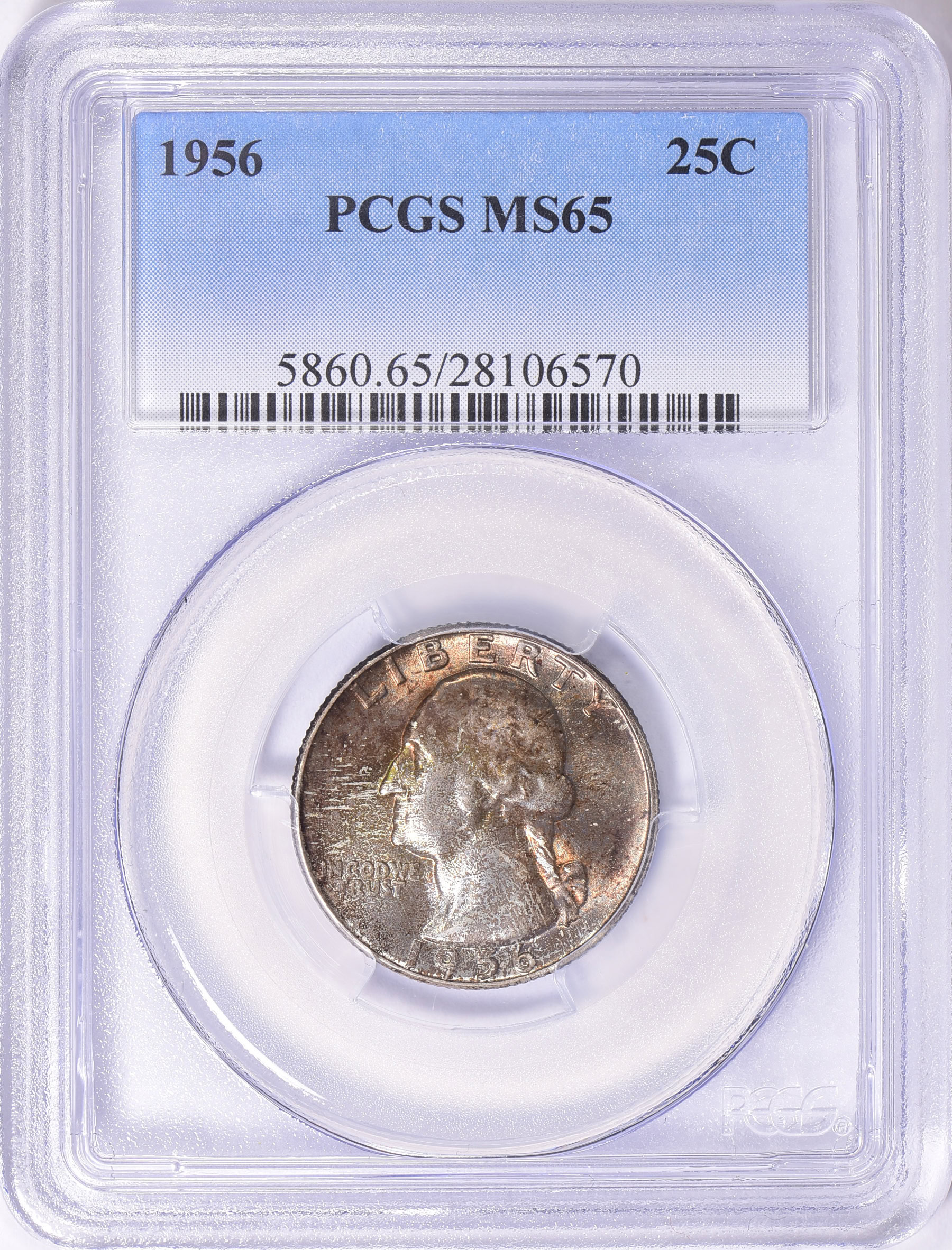 1956 Washington Quarter PCGS MS-65 (Toned) (Item 1719691) | GreatCollections Coin Auctions