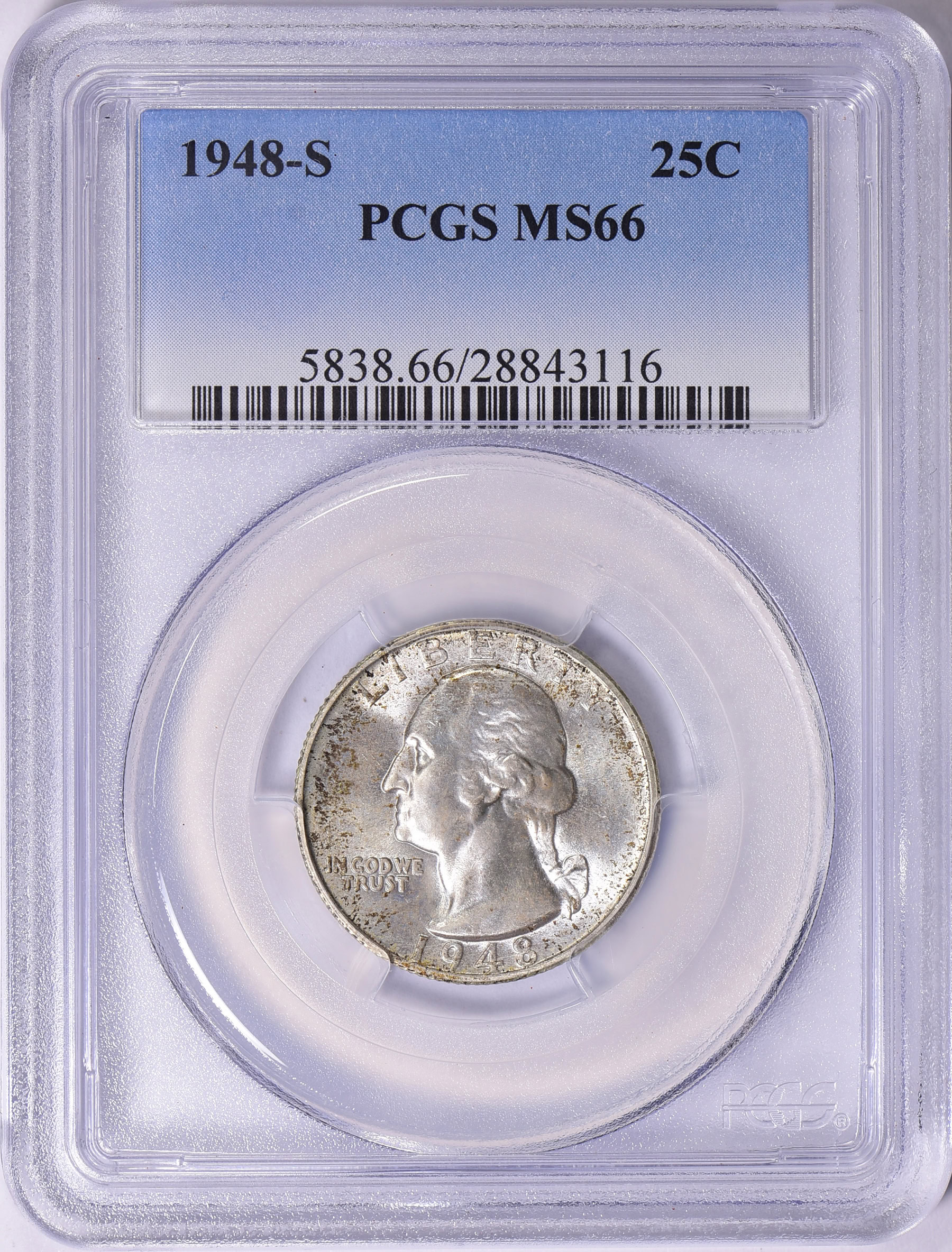 1948-S Washington Quarter PCGS MS-66 (Item 1719698) | GreatCollections Coin Auctions