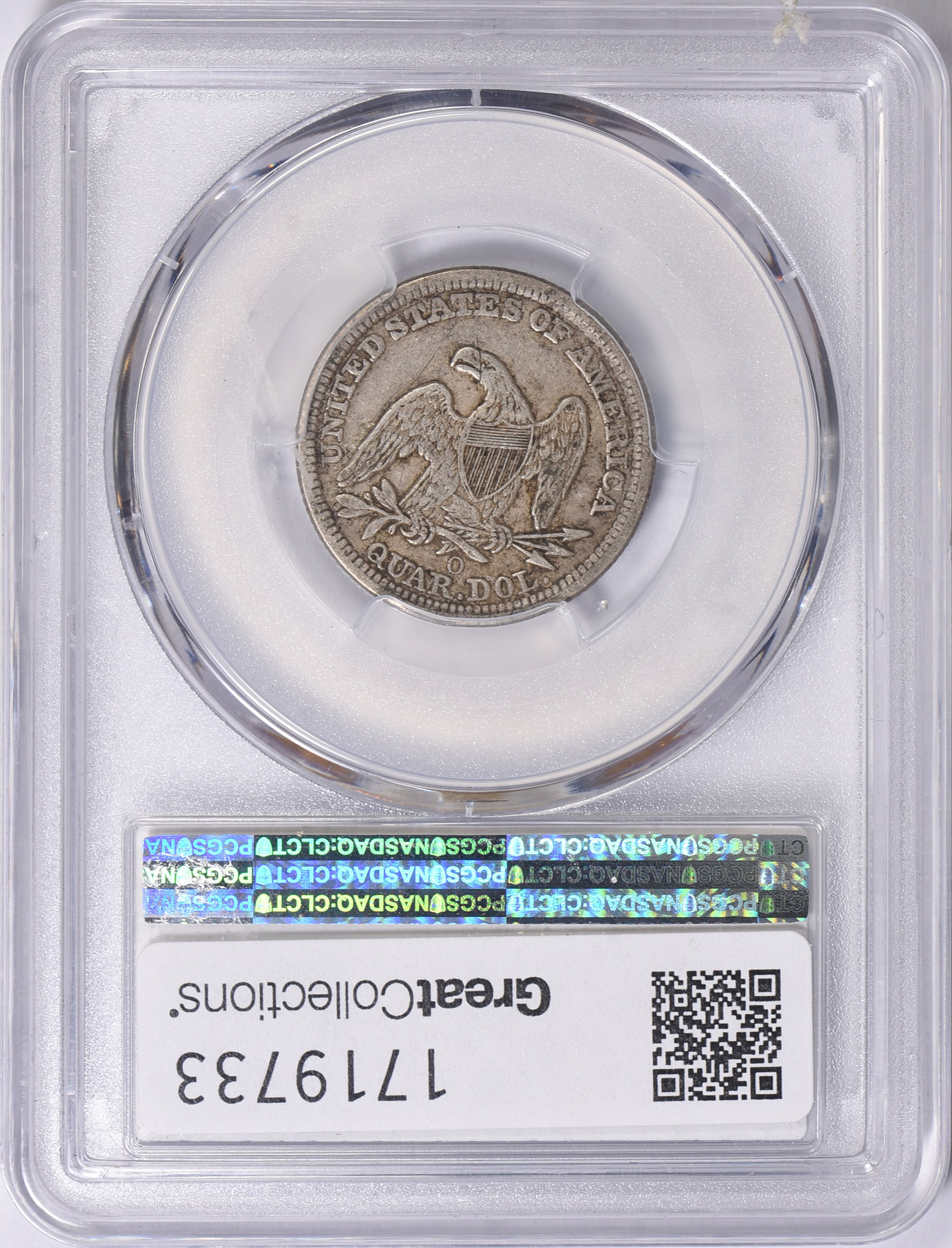 1858-O Seated Liberty Quarter PCGS XF-40 (Item 1719733) | GreatCollections Coin Auctions