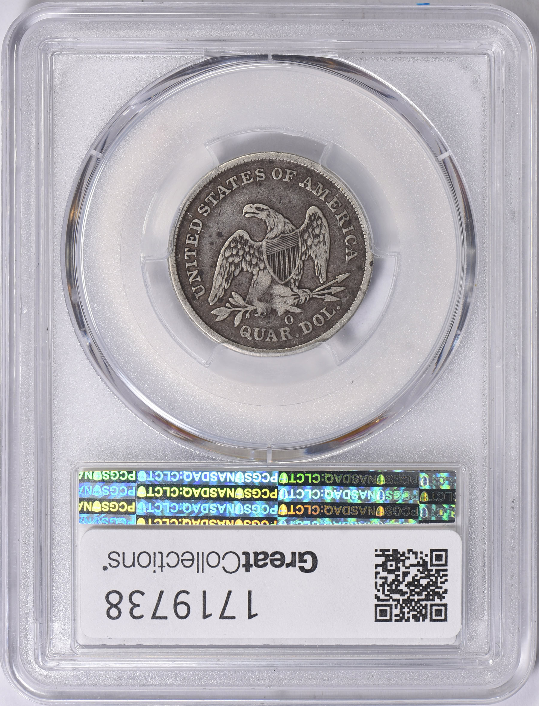 1840-O Seated Liberty Quarter No Drapery PCGS F-15 (Item 1719738) | GreatCollections Coin Auctions
