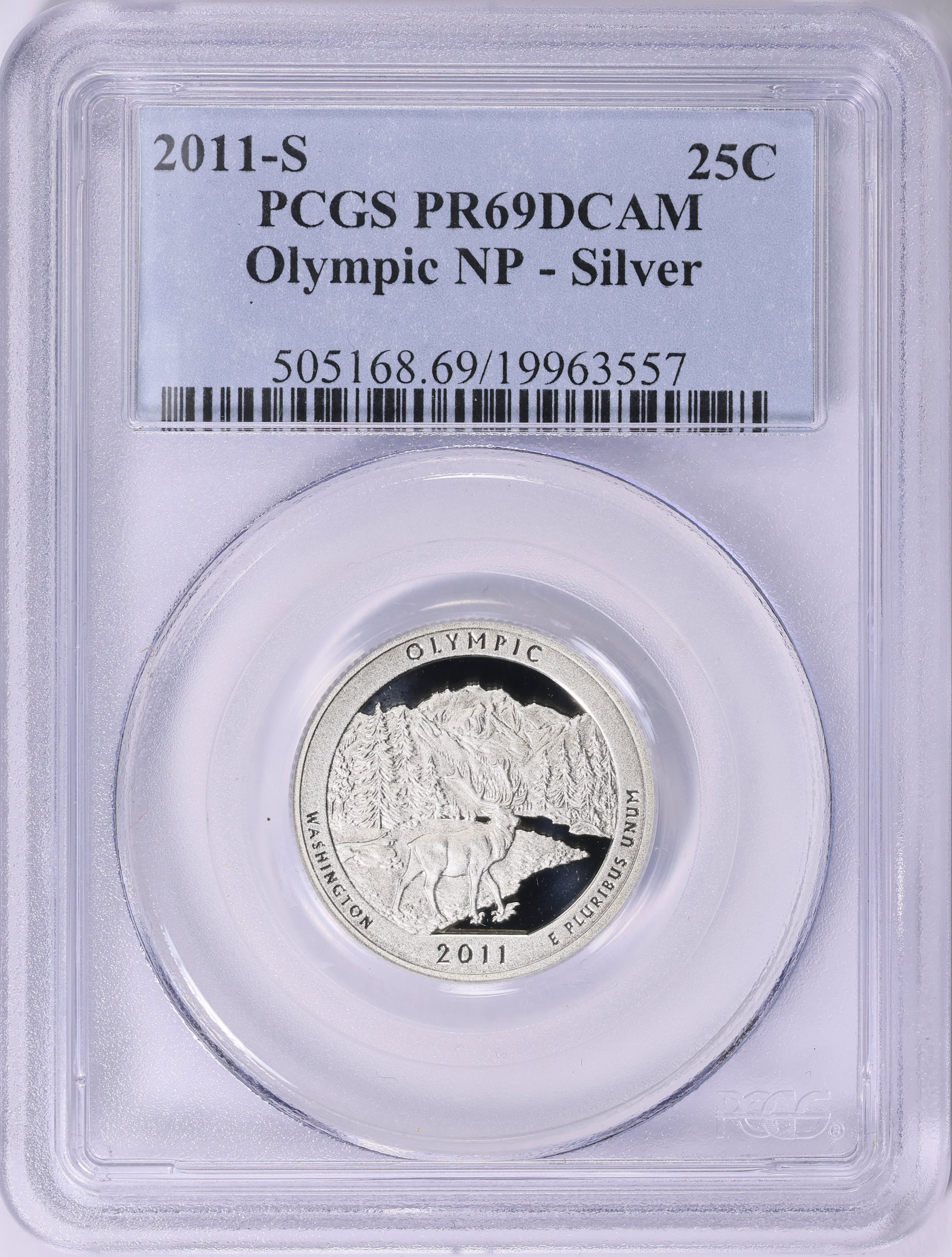 2011-S America the Beautiful Quarter Olympic Silver PCGS Proof-69 DCAM ...