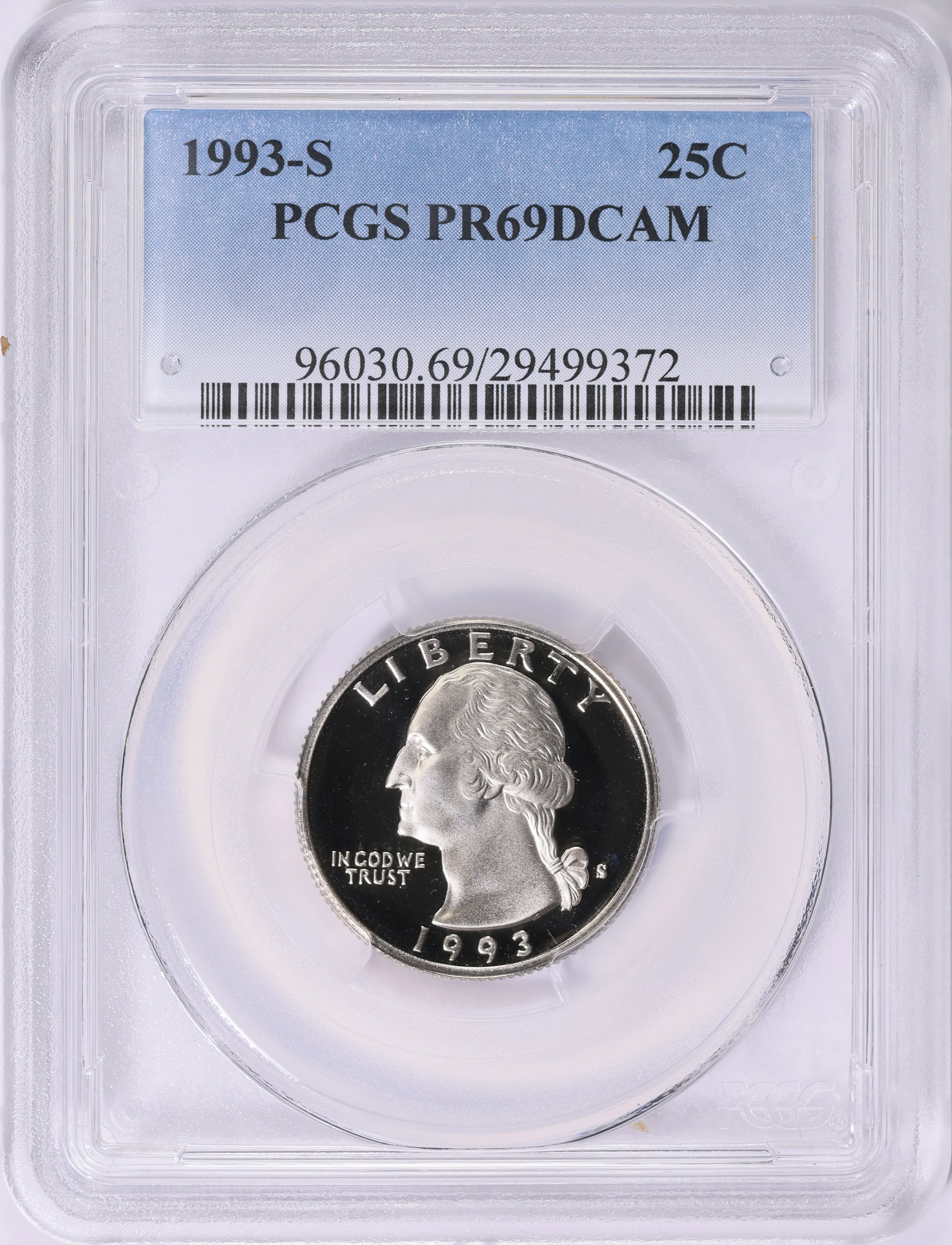 1993-S Washington Quarter PCGS Proof-69 DCAM (Item 1719918 ...