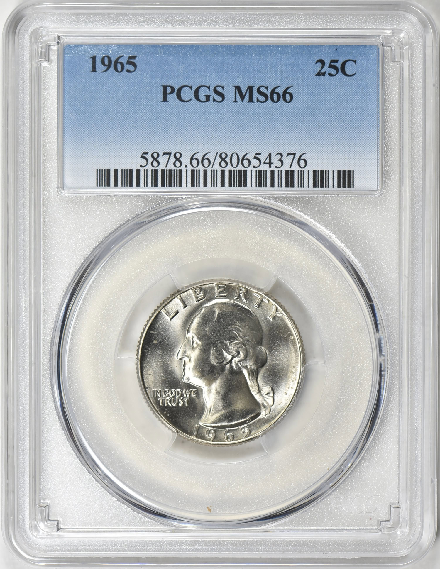 1965 Washington Quarter PCGS MS-66 (Item 1719942) | GreatCollections ...