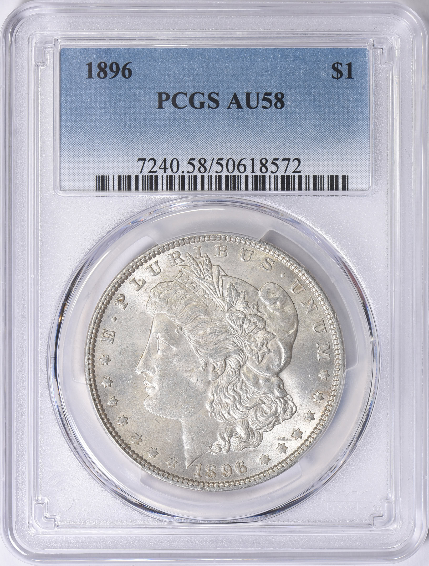 1896 Morgan Silver Dollar PCGS AU-58 (Item 1720197) | GreatCollections Coin Auctions