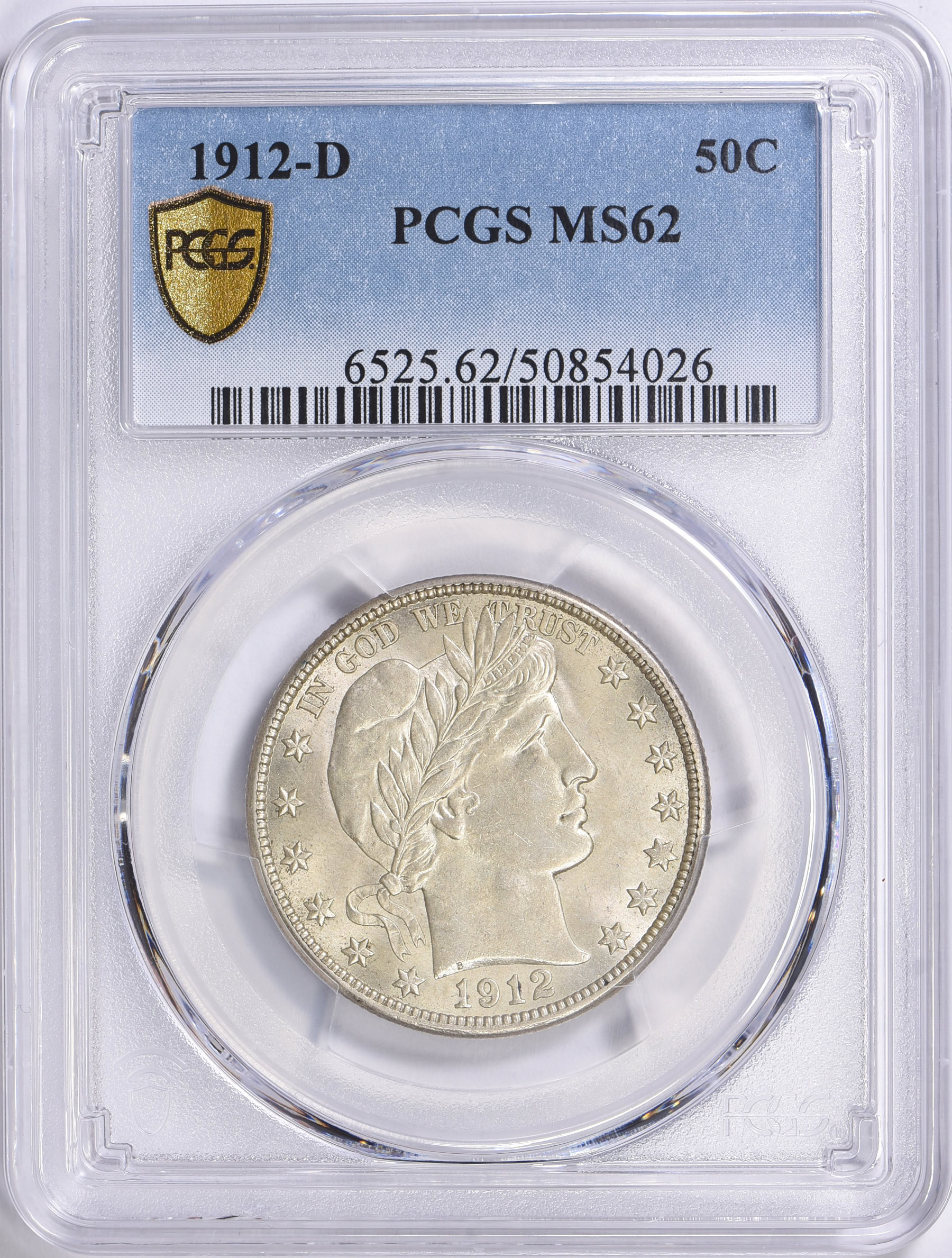 1912-D Barber Half Dollar PCGS MS-62 (Item 1720354) | GreatCollections Coin Auctions