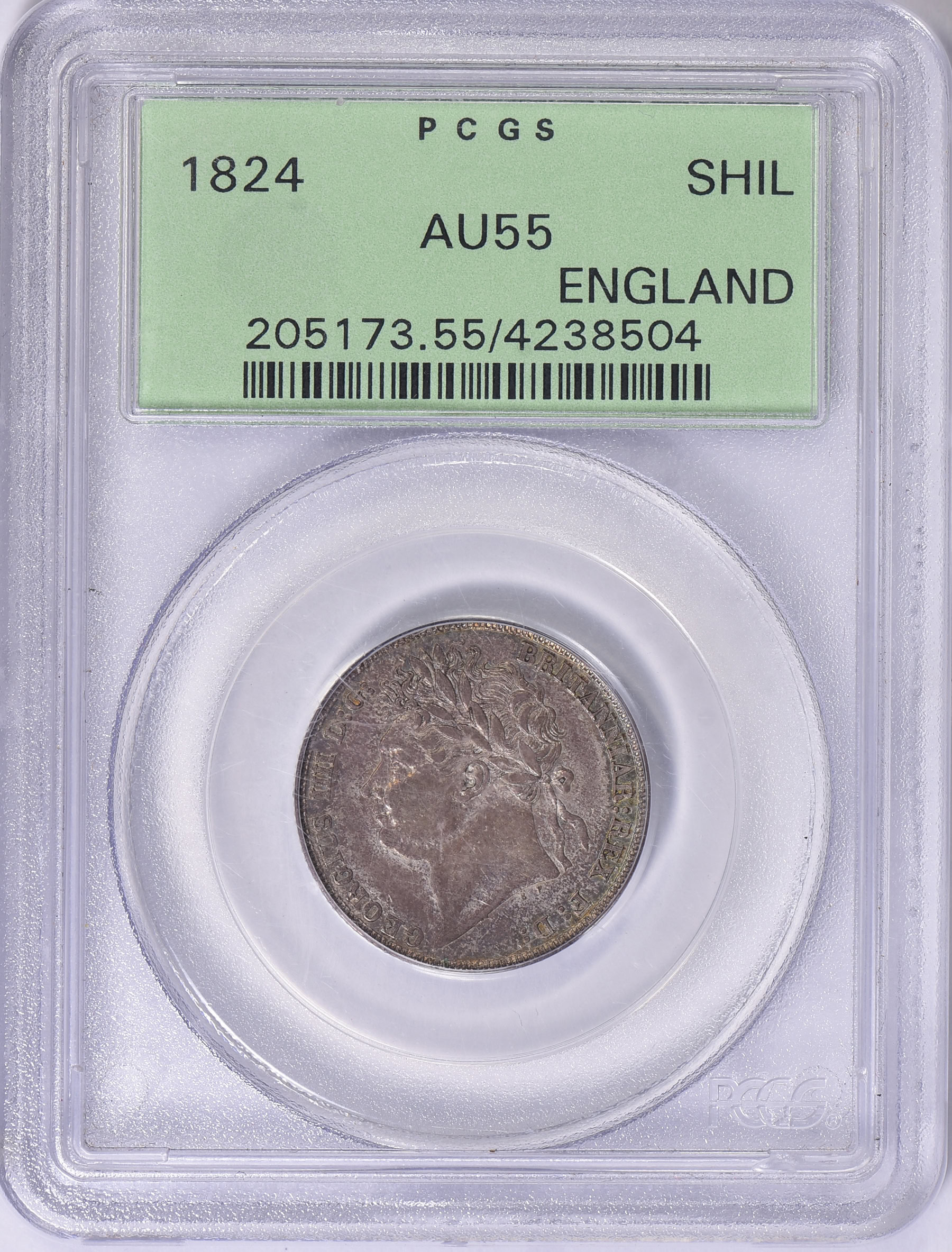 Great Britain 1824 Silver Shilling KM-687 PCGS AU-55 OGH (Item 1720602 ...
