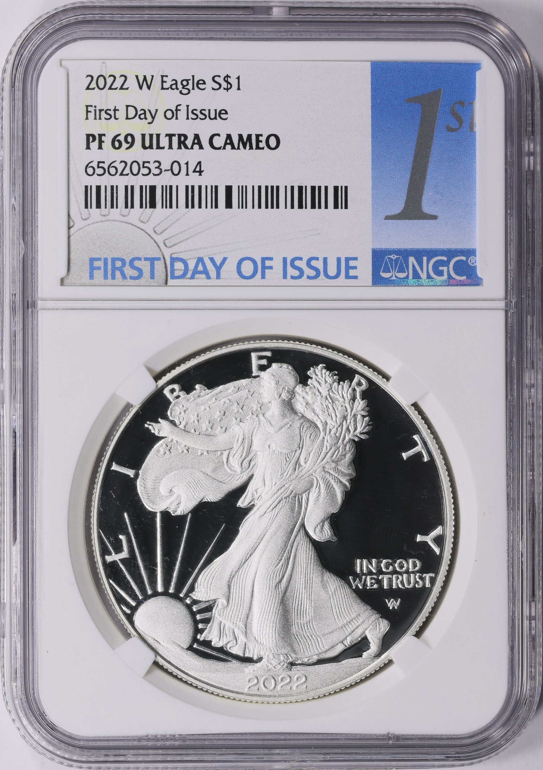 2022-W $1 Silver Eagle First Day of Issue NGC Proof-69 UC (Item 1720653 ...
