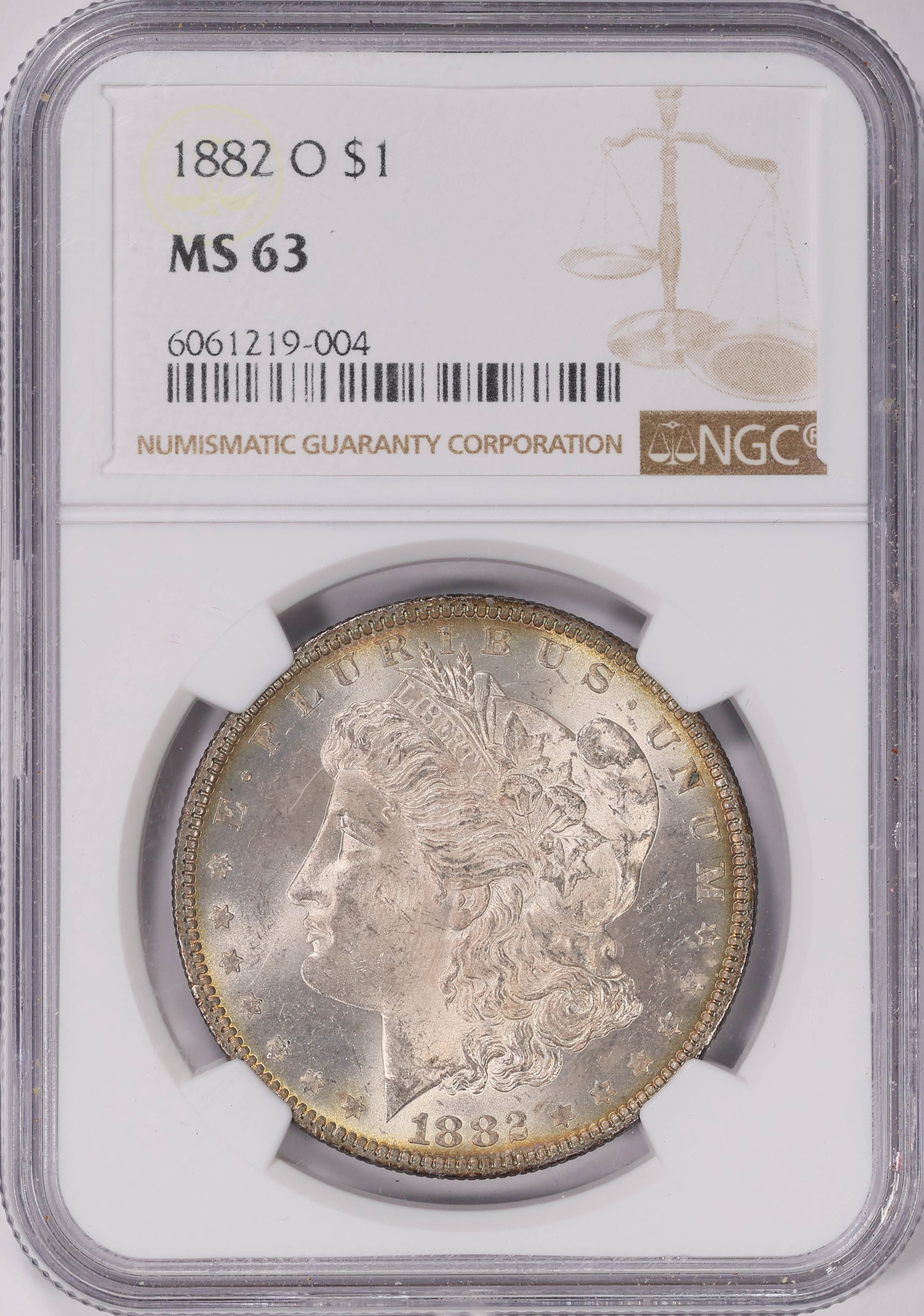 1882-O Morgan Silver Dollar NGC MS-63 (Item 1720718) | GreatCollections Coin Auctions