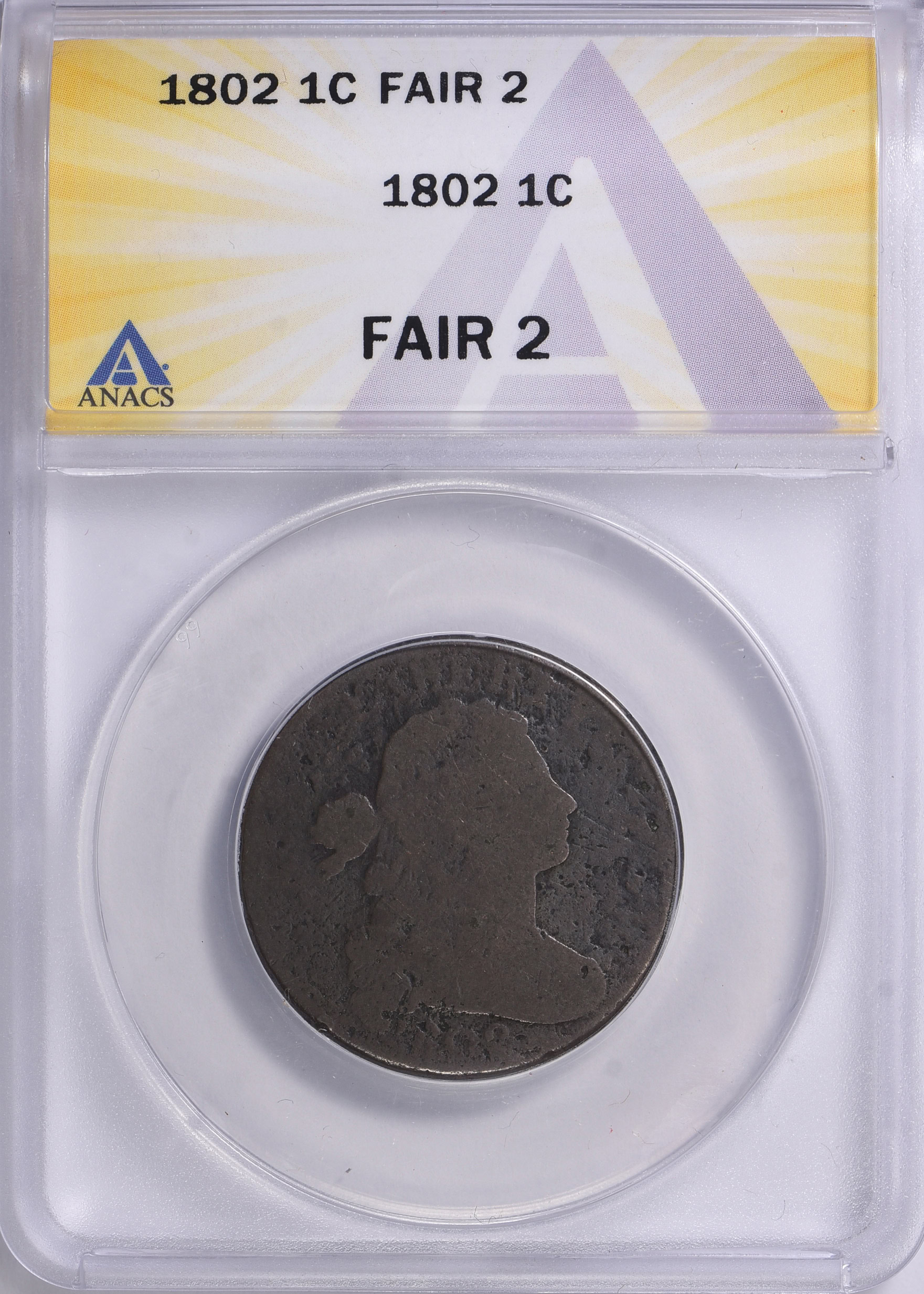 1802 Draped Bust Cent ANACS FR-02 BN (Item 1720756) | GreatCollections ...