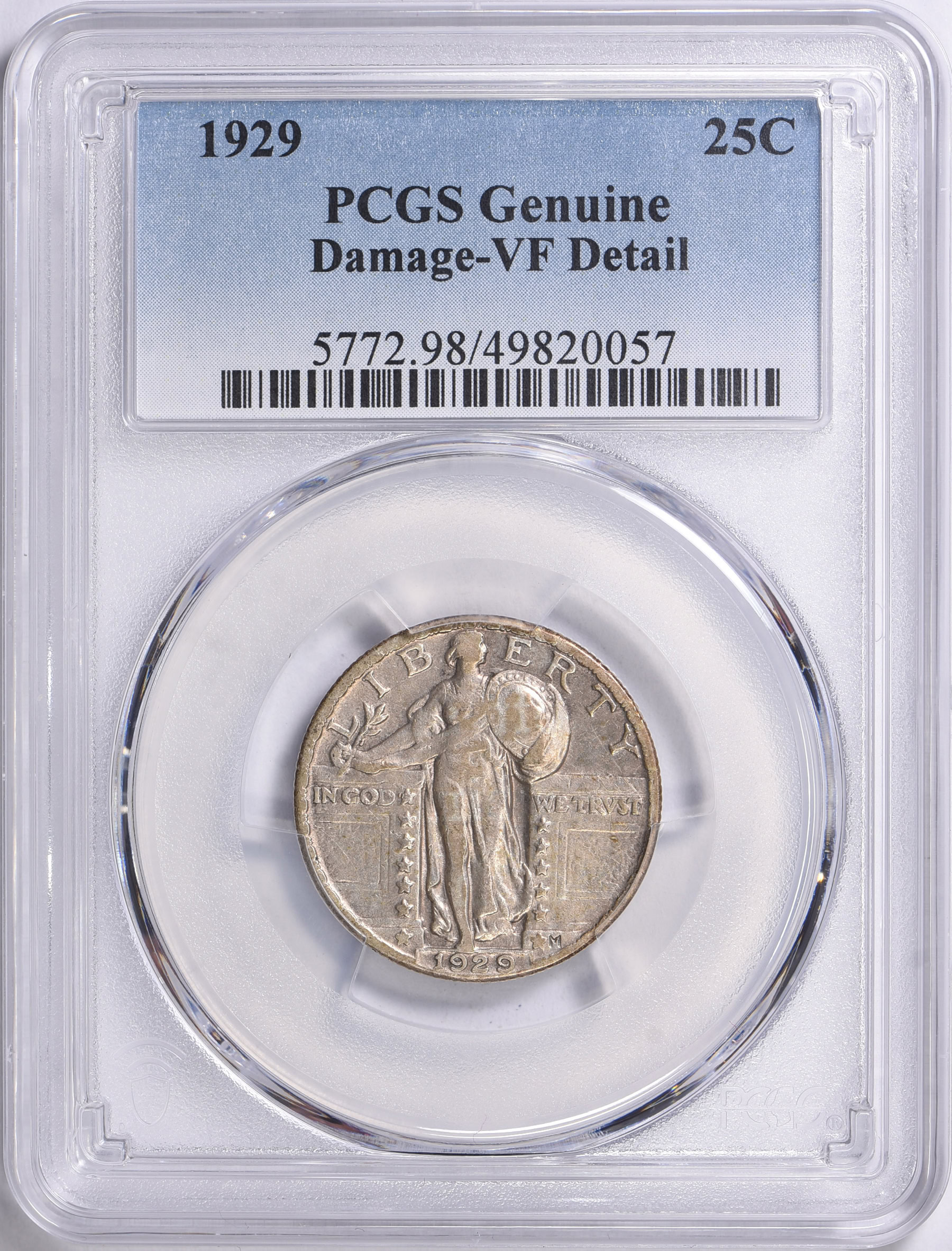 1929 Standing Liberty Quarter PCGS Genuine VF Details (Item 1720829 ...