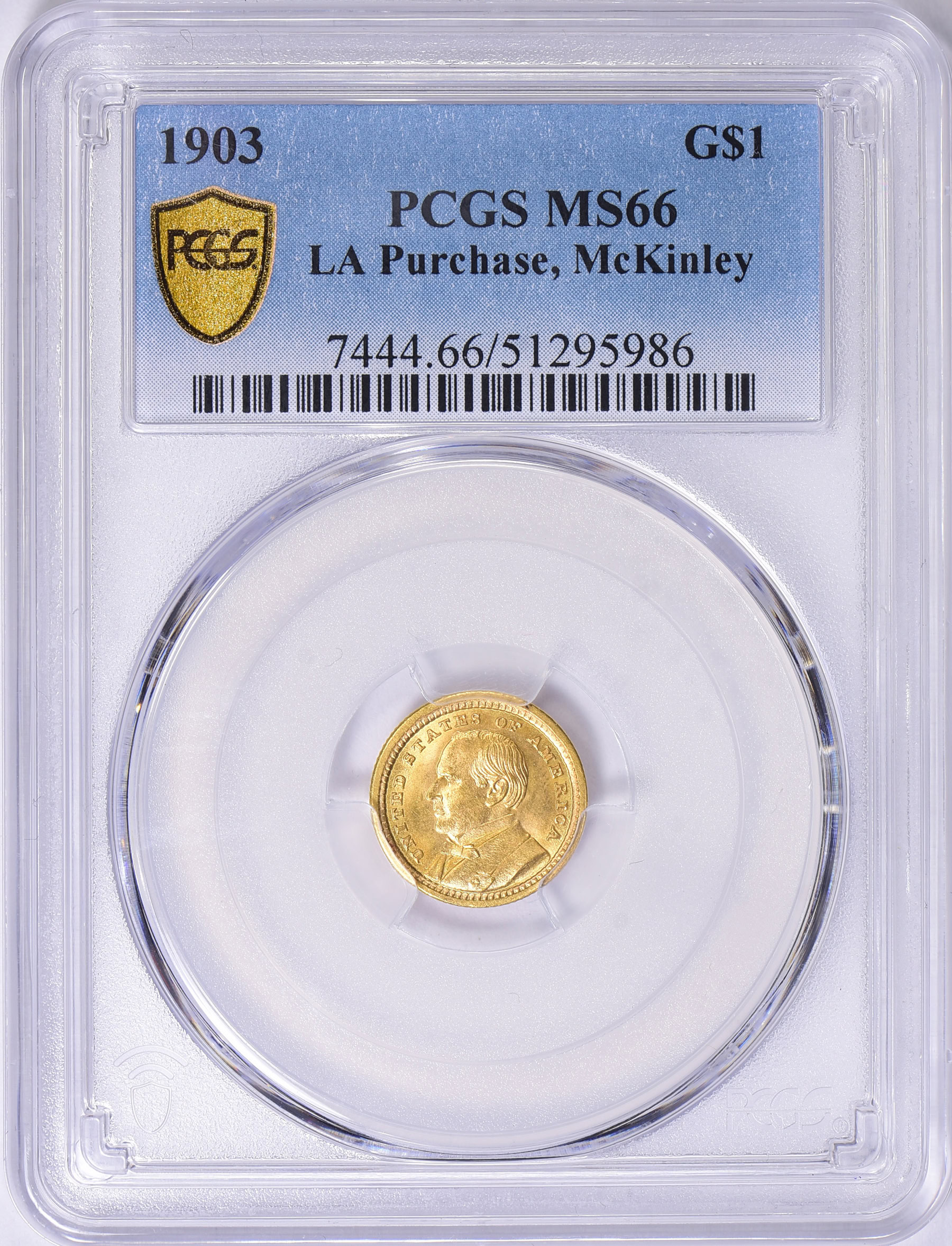 1903 Louisiana Purchase Exposition, McKinley Gold Dollar PCGS MS-66 (Item 1720925 ...