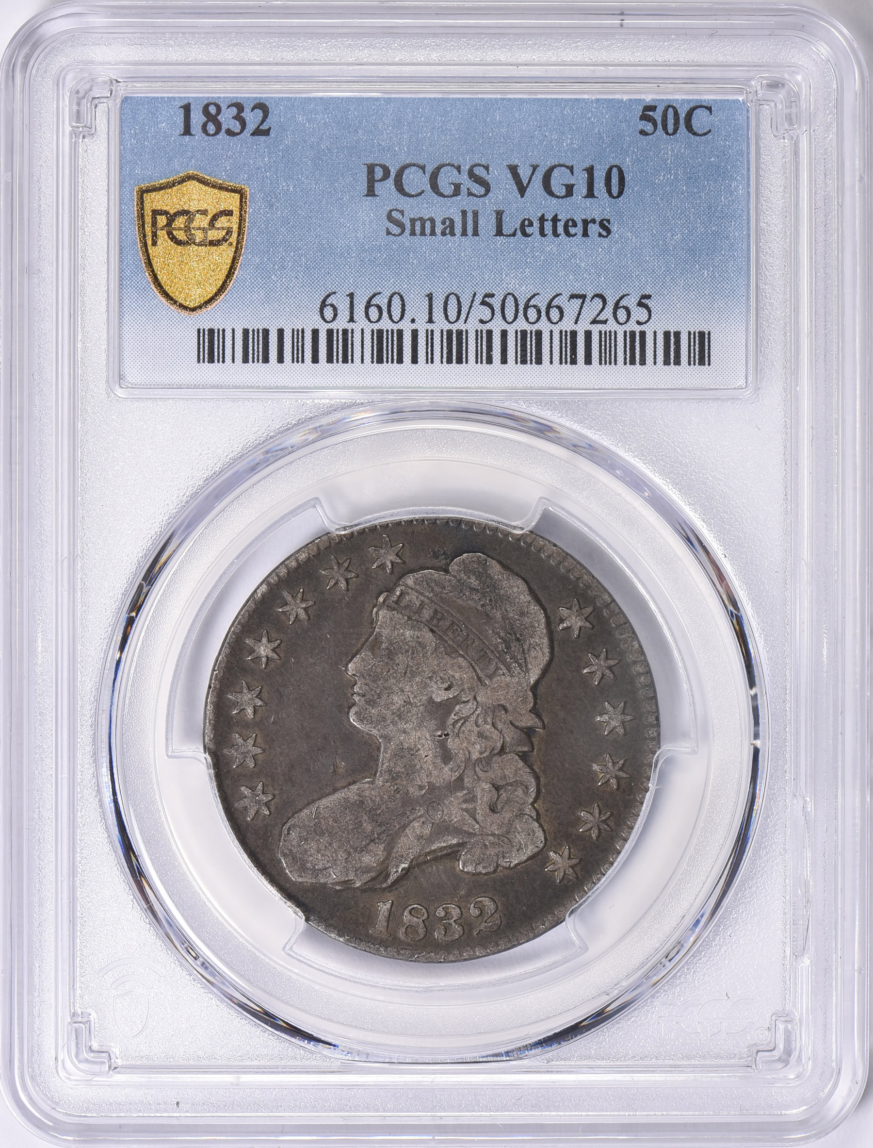 1832 Capped Bust Half Dollar Small Letters PCGS VG-10 (Item 1721386 ...
