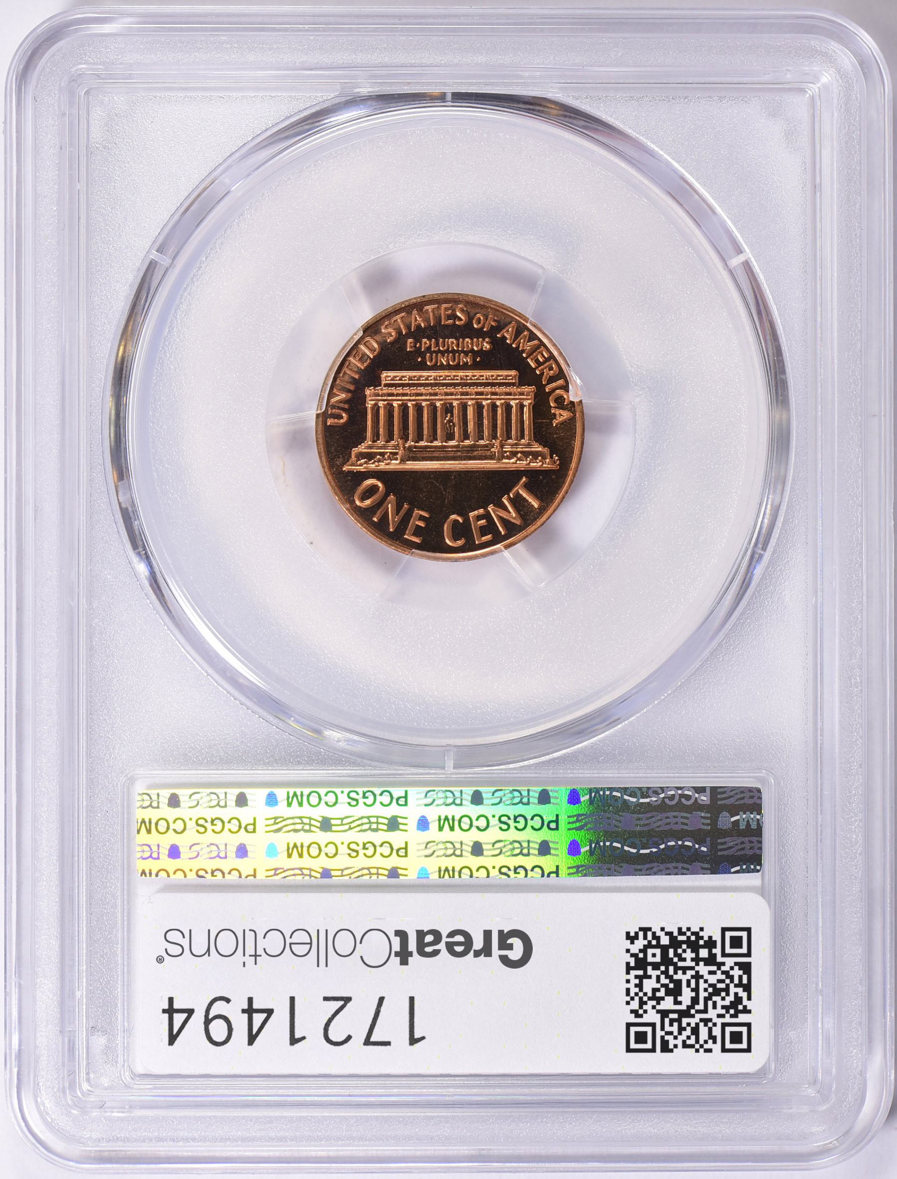 Mint Error 1971-S Lincoln Cent Struck Through Obverse PCGS Proof-66 RD ...