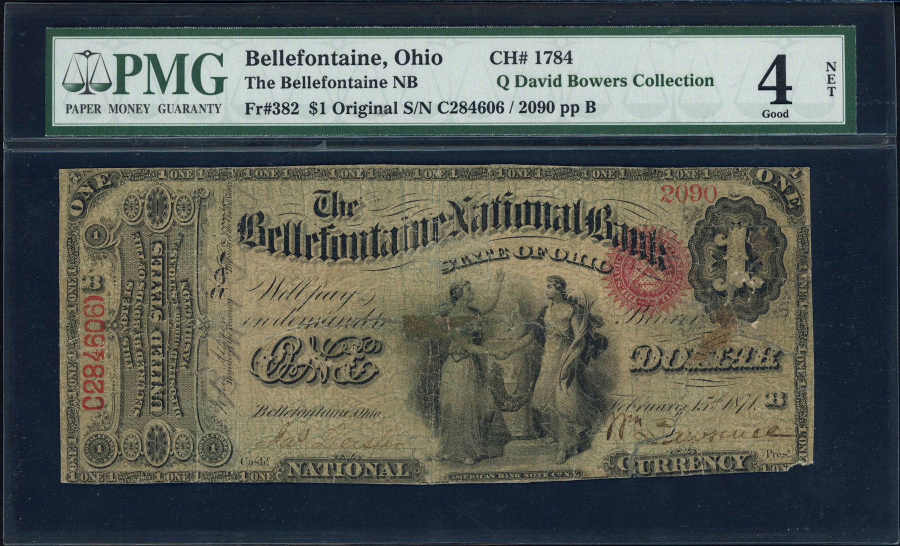 Fr. 382 Bellefontaine, Ohio Original Period The Bellefontaine National ...