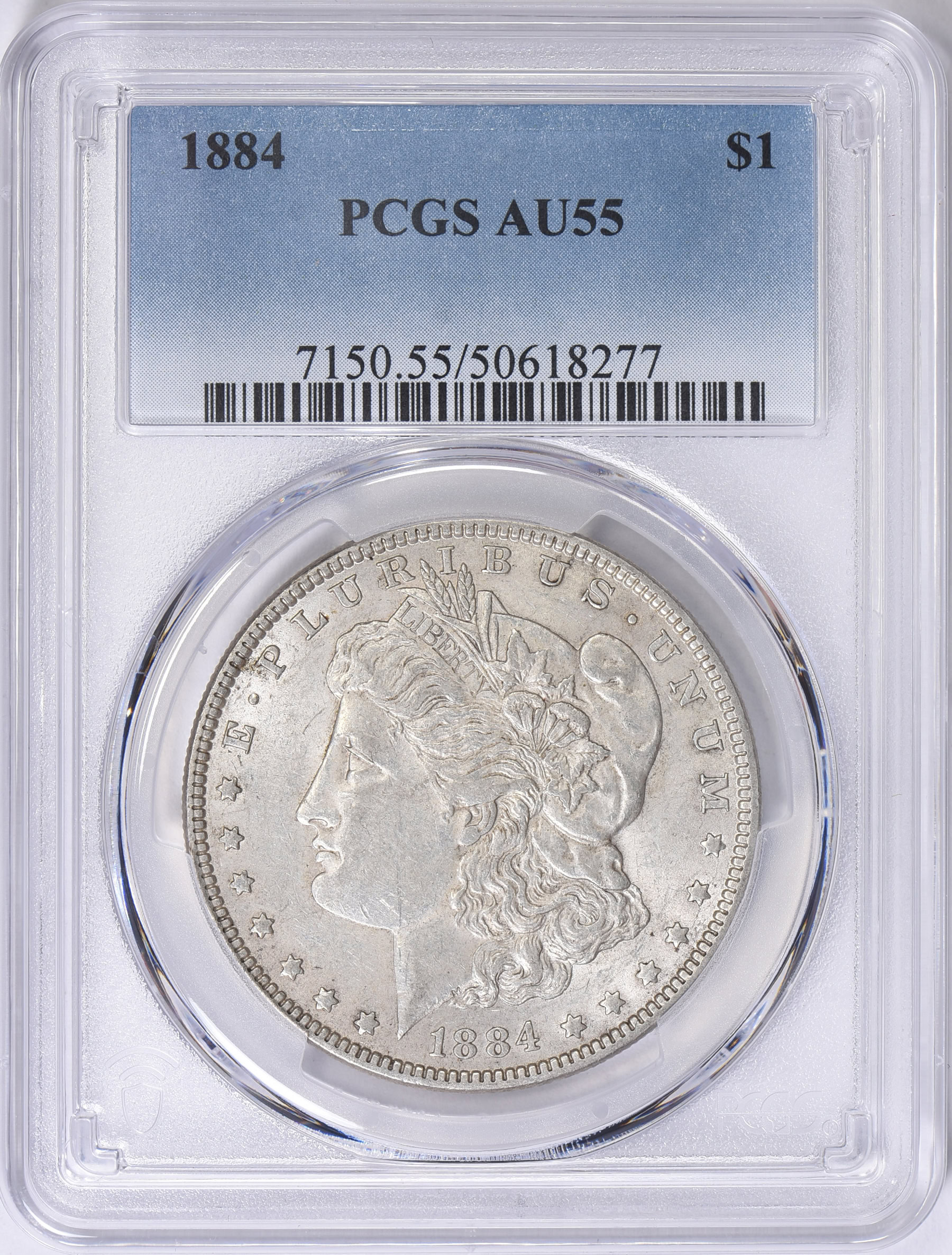 1884 Morgan Silver Dollar PCGS AU-55 (Item 1721671) | GreatCollections Coin Auctions