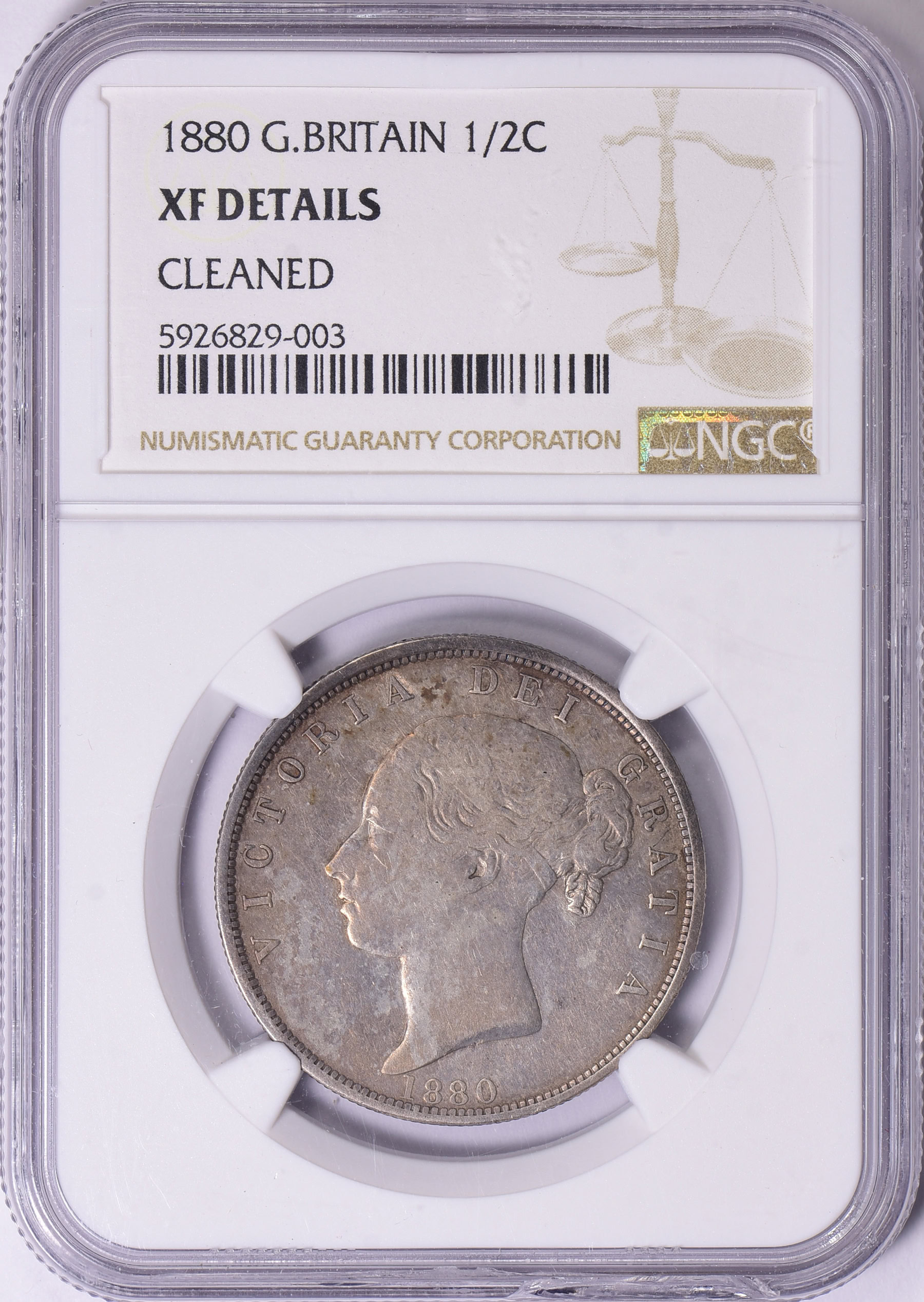 Great Britain 1880 Silver 1/2 Crown KM-756 NGC XF Details (Item 1721893 ...