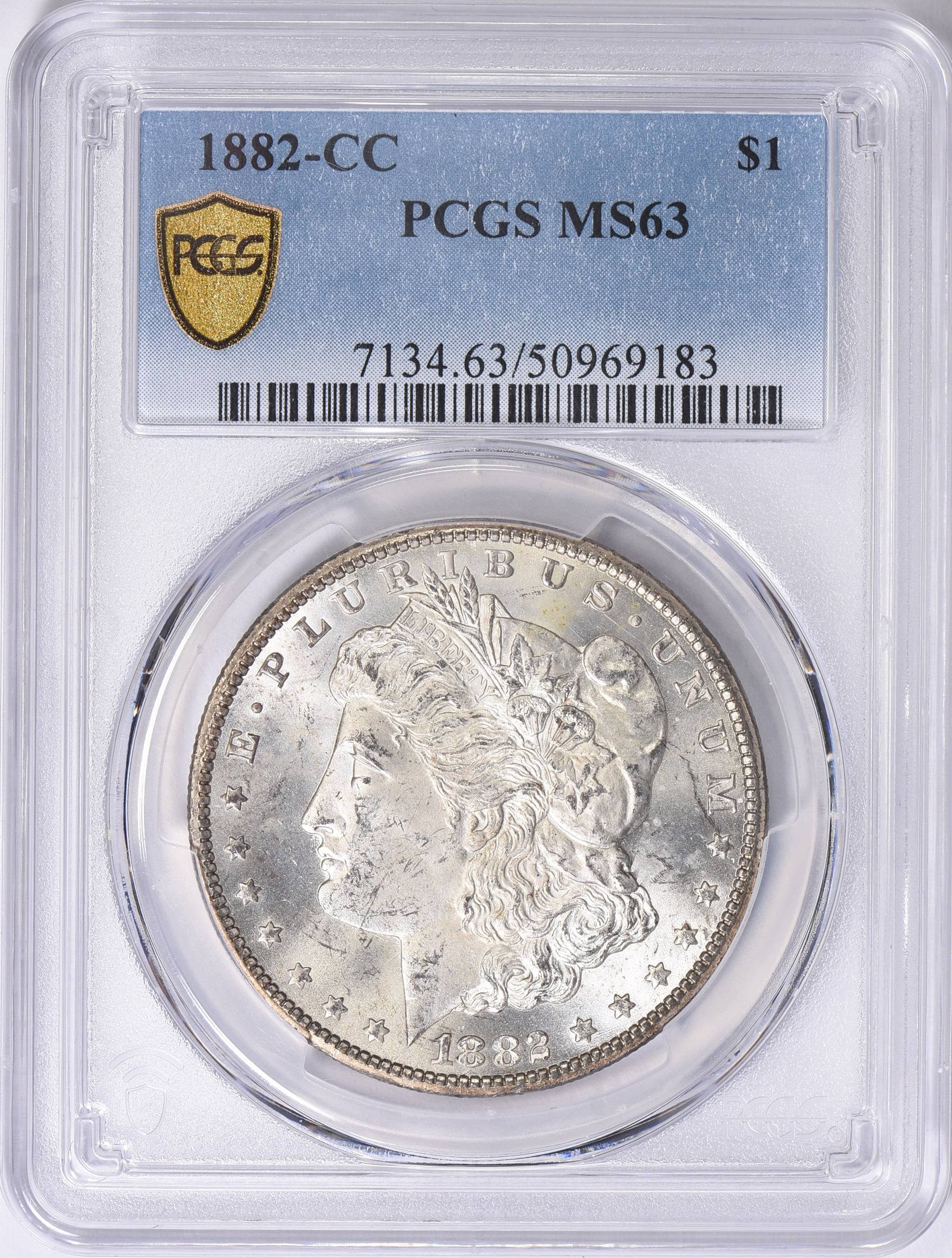1882-CC Morgan Silver Dollar PCGS MS-63 (Item 1721979) | GreatCollections Coin Auctions