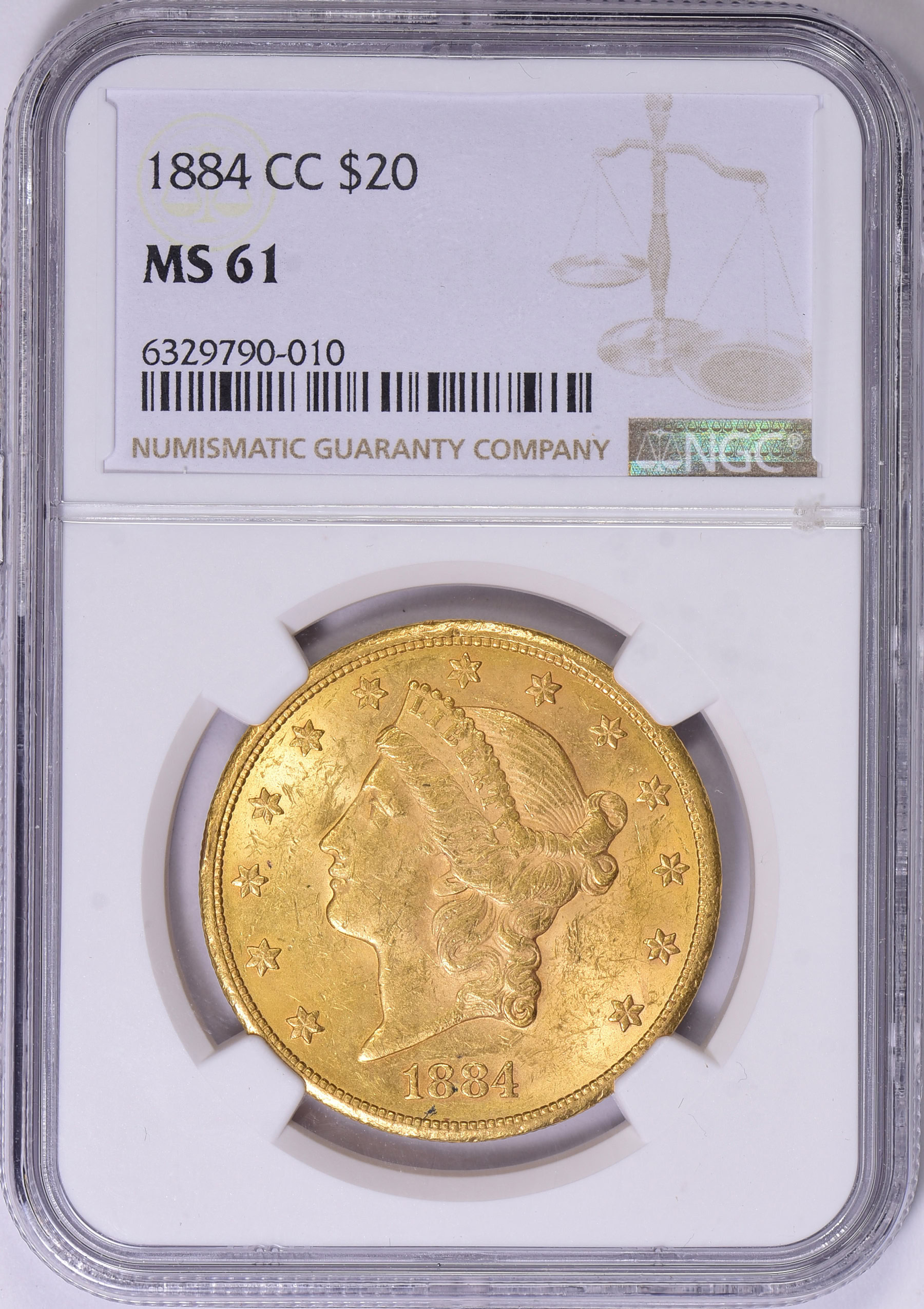1884-CC Liberty Gold Double Eagle NGC MS-61 (Item 1721986) | GreatCollections Coin Auctions