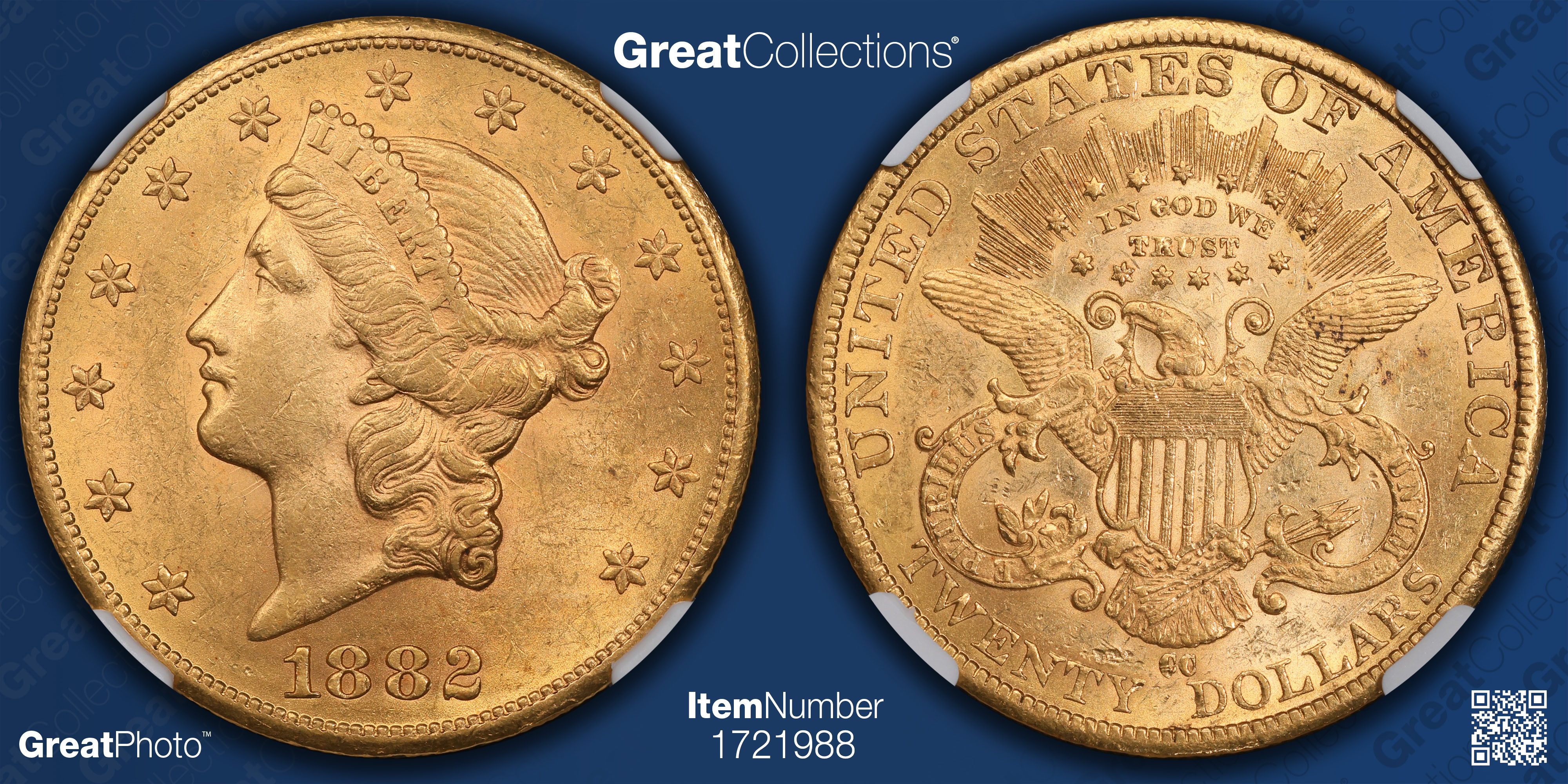 1882-CC Liberty Gold Double Eagle NGC MS-61 (Item 1721988 ...