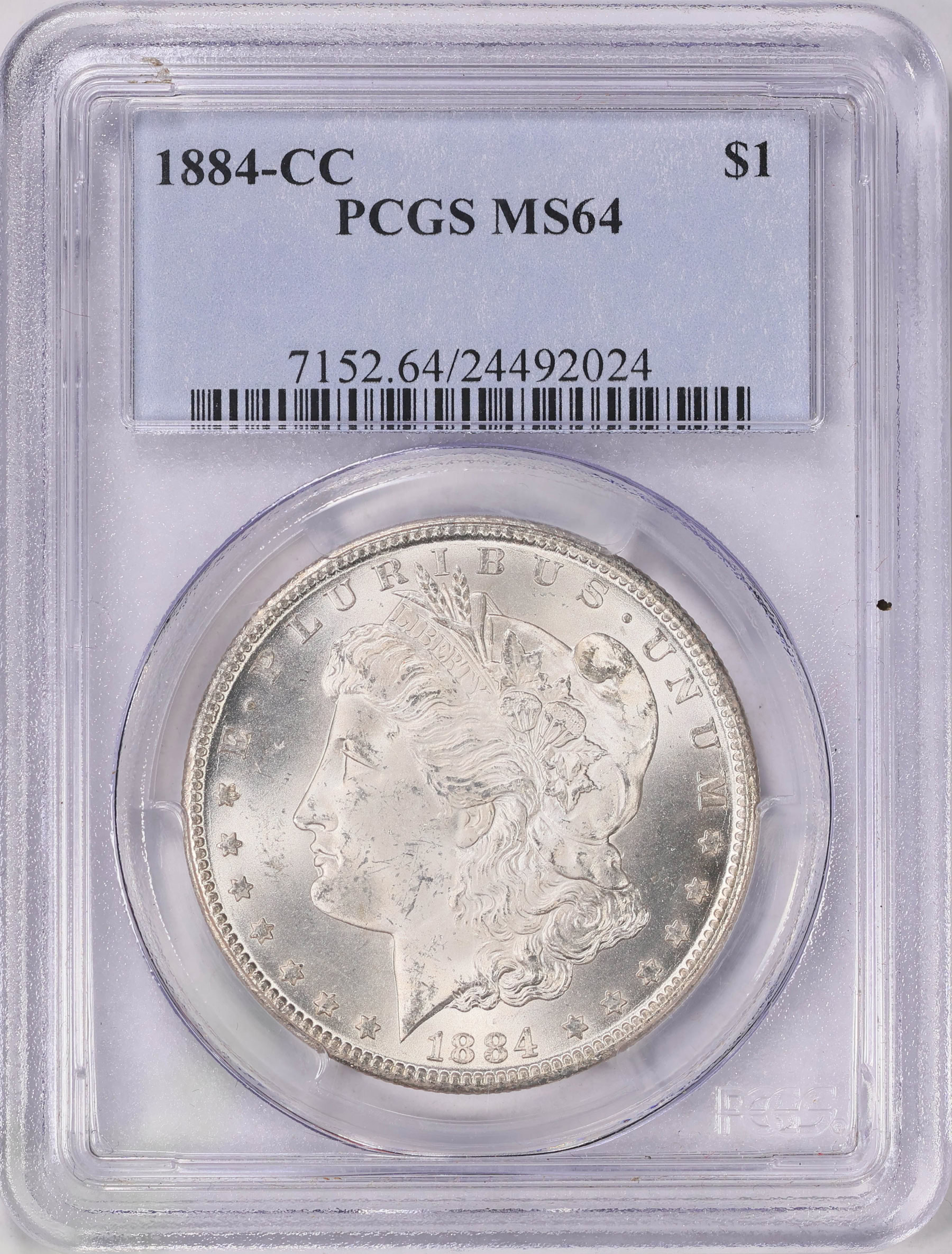 1884-CC Morgan Silver Dollar PCGS MS-64 (Item 1722150) | GreatCollections Coin Auctions