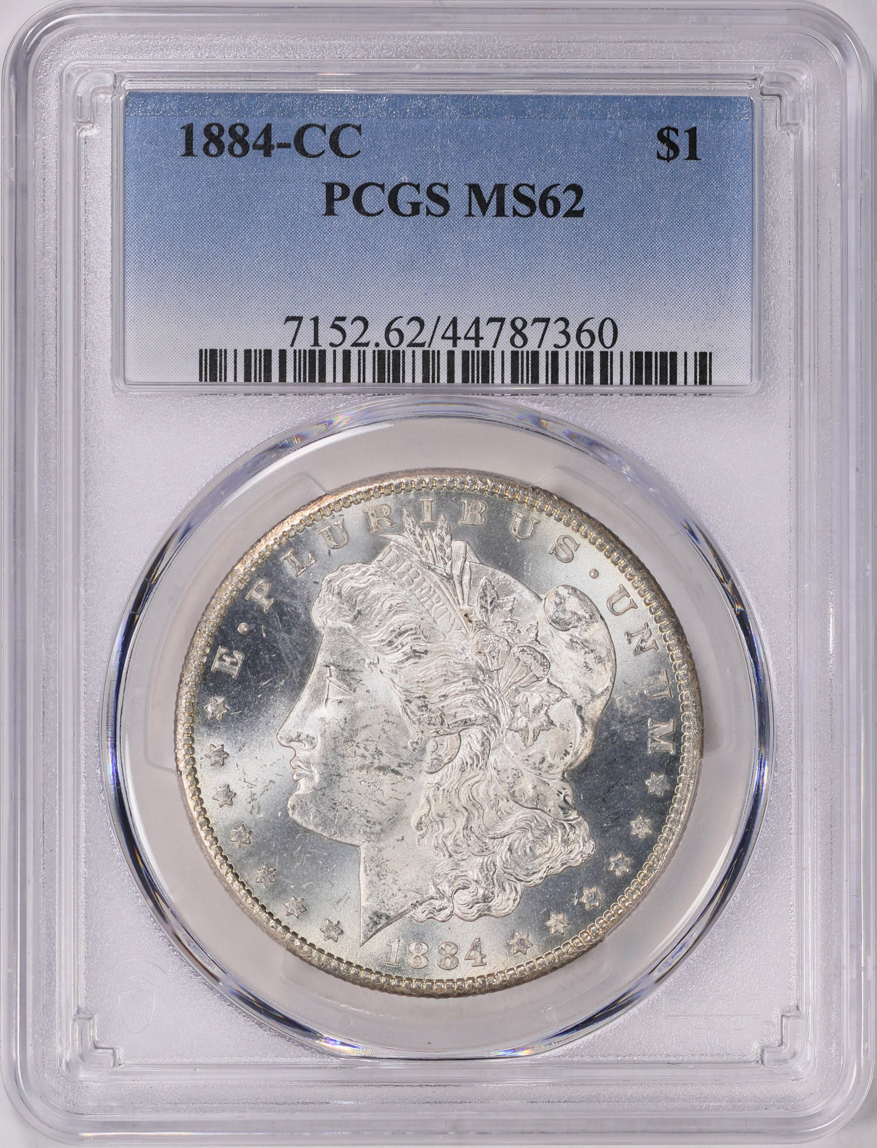 1884-CC Morgan Silver Dollar PCGS MS-62 (Item 1722152) | GreatCollections Coin Auctions