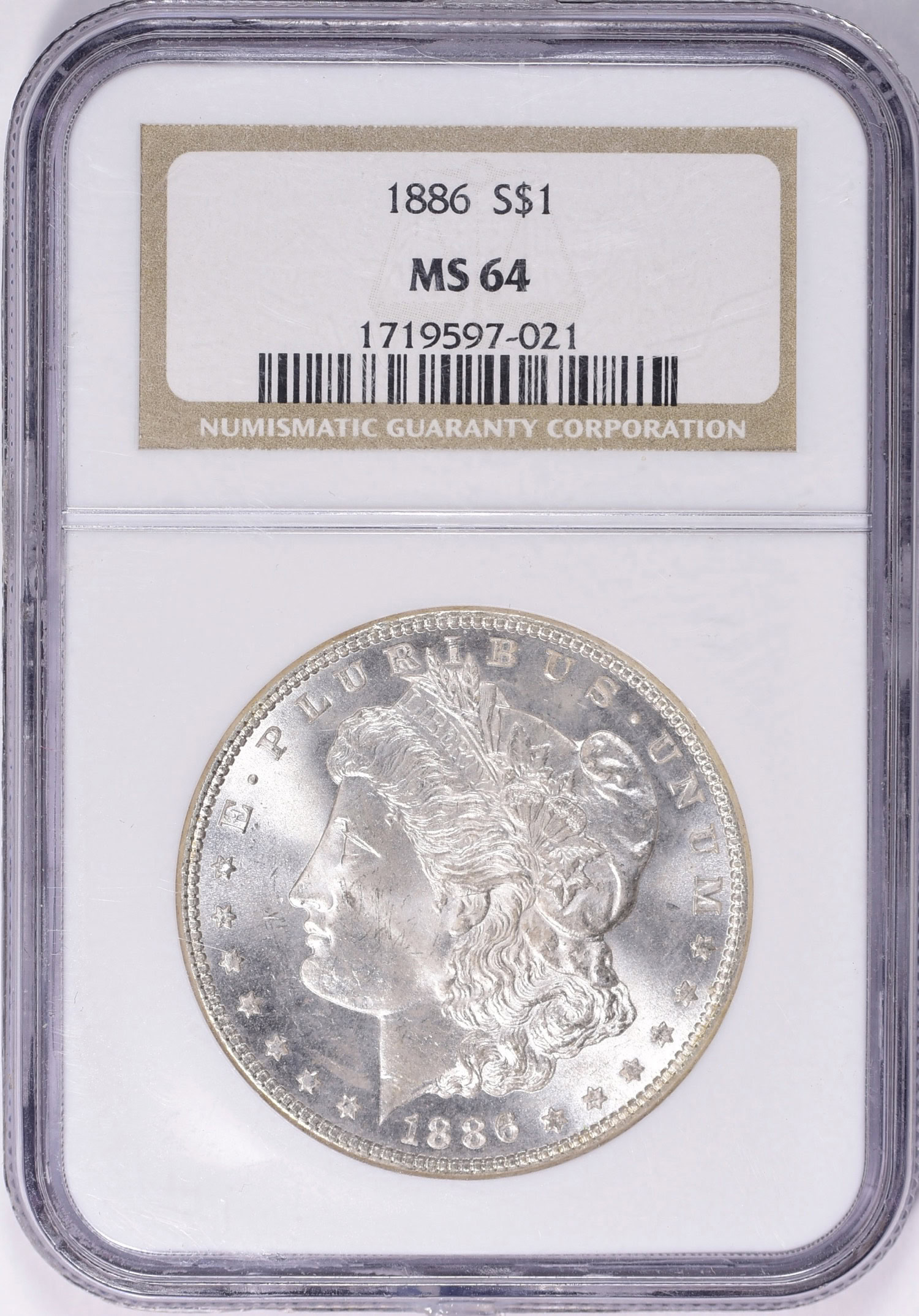 1886 Morgan Silver Dollar NGC MS-64 (Item 1722164) | GreatCollections Coin Auctions