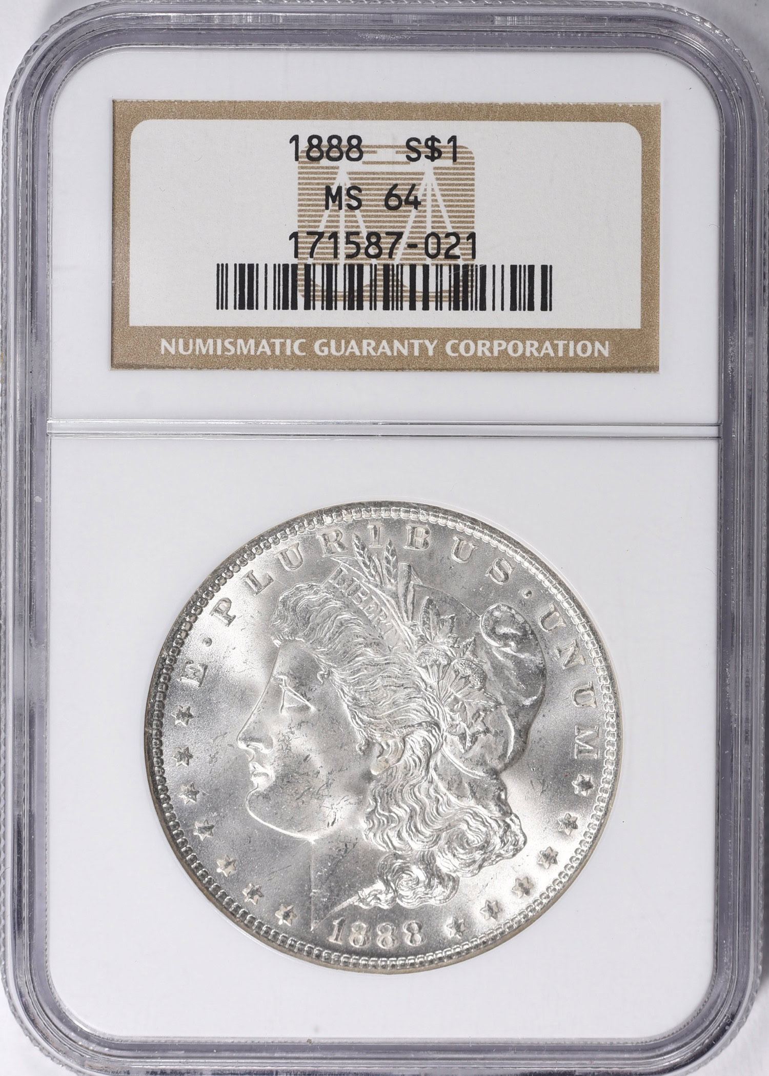 1888 Morgan Silver Dollar NGC MS-64 (Item 1722172) | GreatCollections Coin Auctions