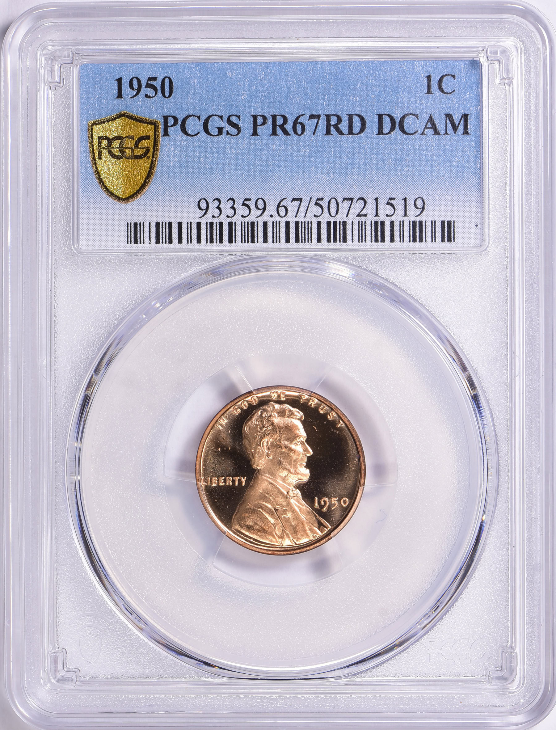 1950 Lincoln Cent PCGS Proof-67 DCAM (Item 1722347) | GreatCollections ...