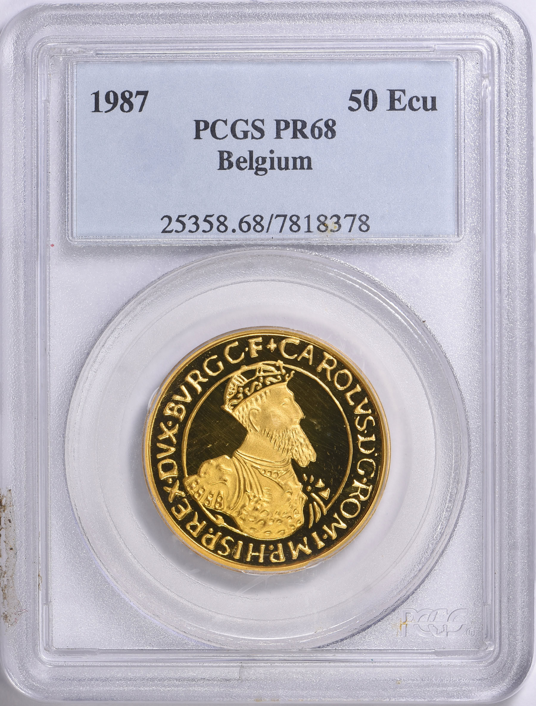 Belgium 1987 Gold 50 Ecu Treaties of Rome 30th Anniversary KM-167 PCGS ...