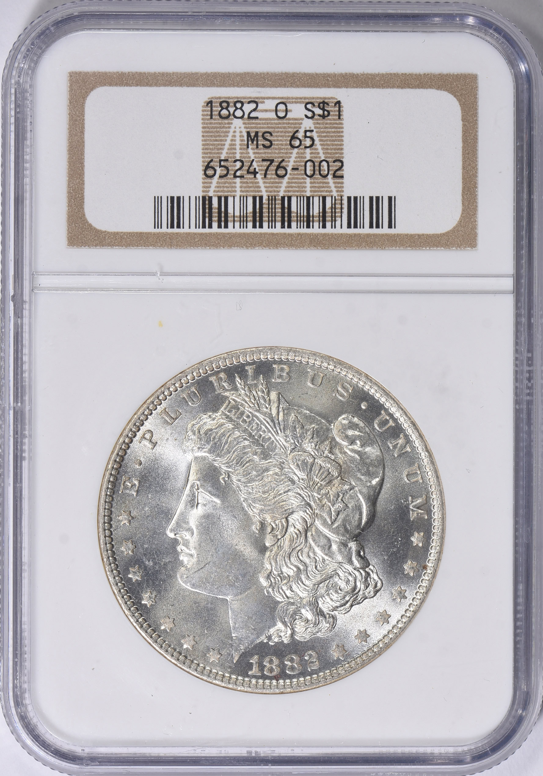 1882-O Morgan Silver Dollar NGC MS-65 (Item 1722372) | GreatCollections Coin Auctions