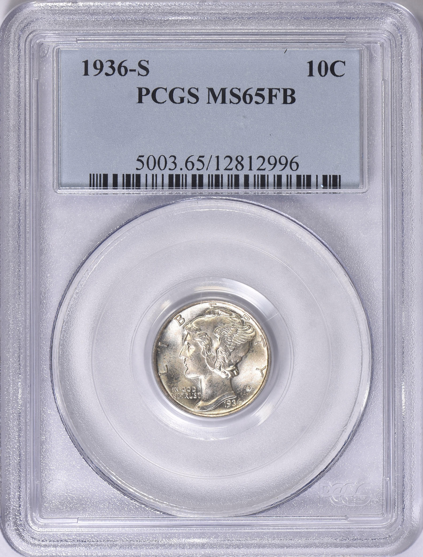 1936-S Mercury Dime PCGS MS-65 FB (Item 1722418) | GreatCollections Coin Auctions