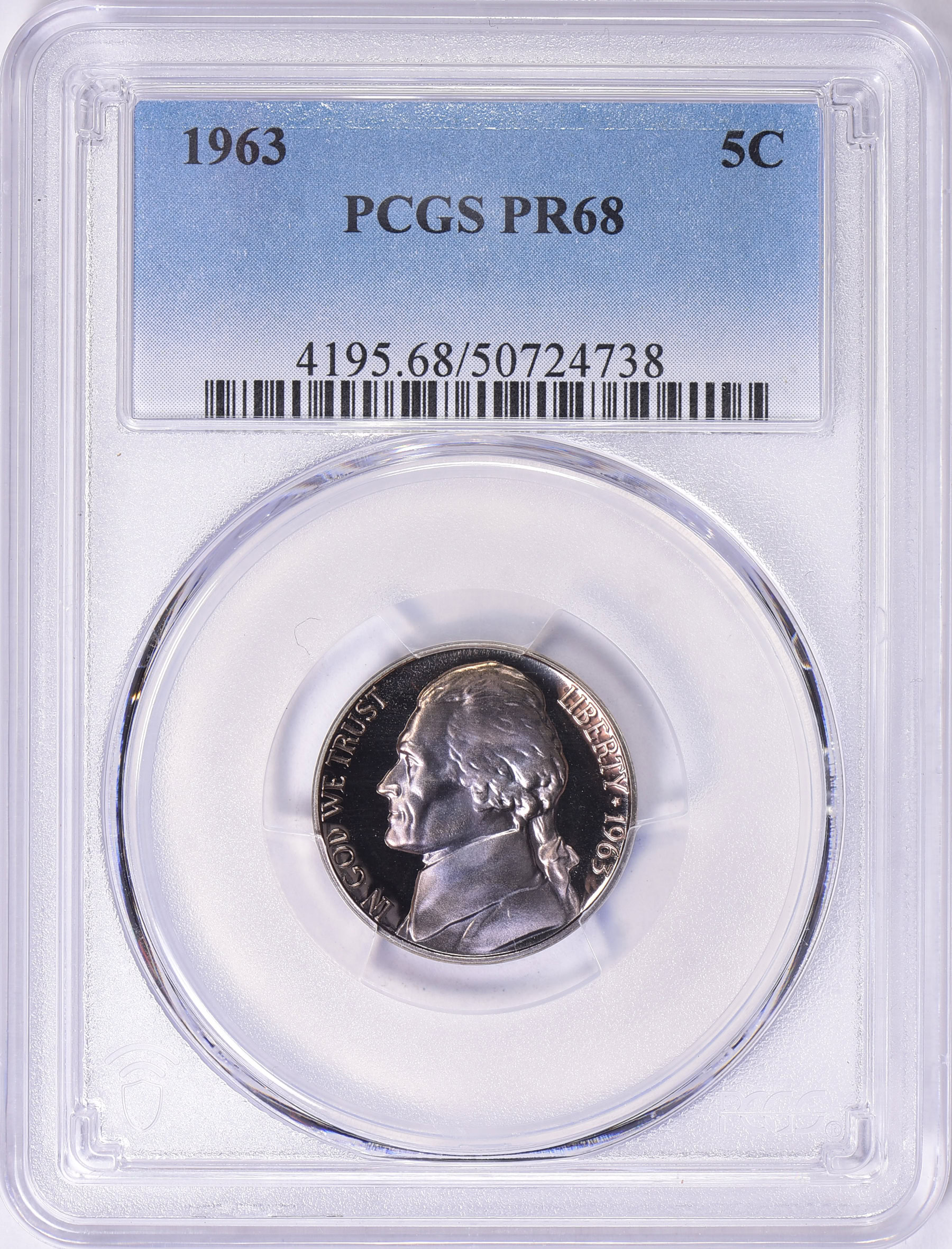 1963 Jefferson Nickel PCGS Proof-68 (Toned) (Item 1722624 ...