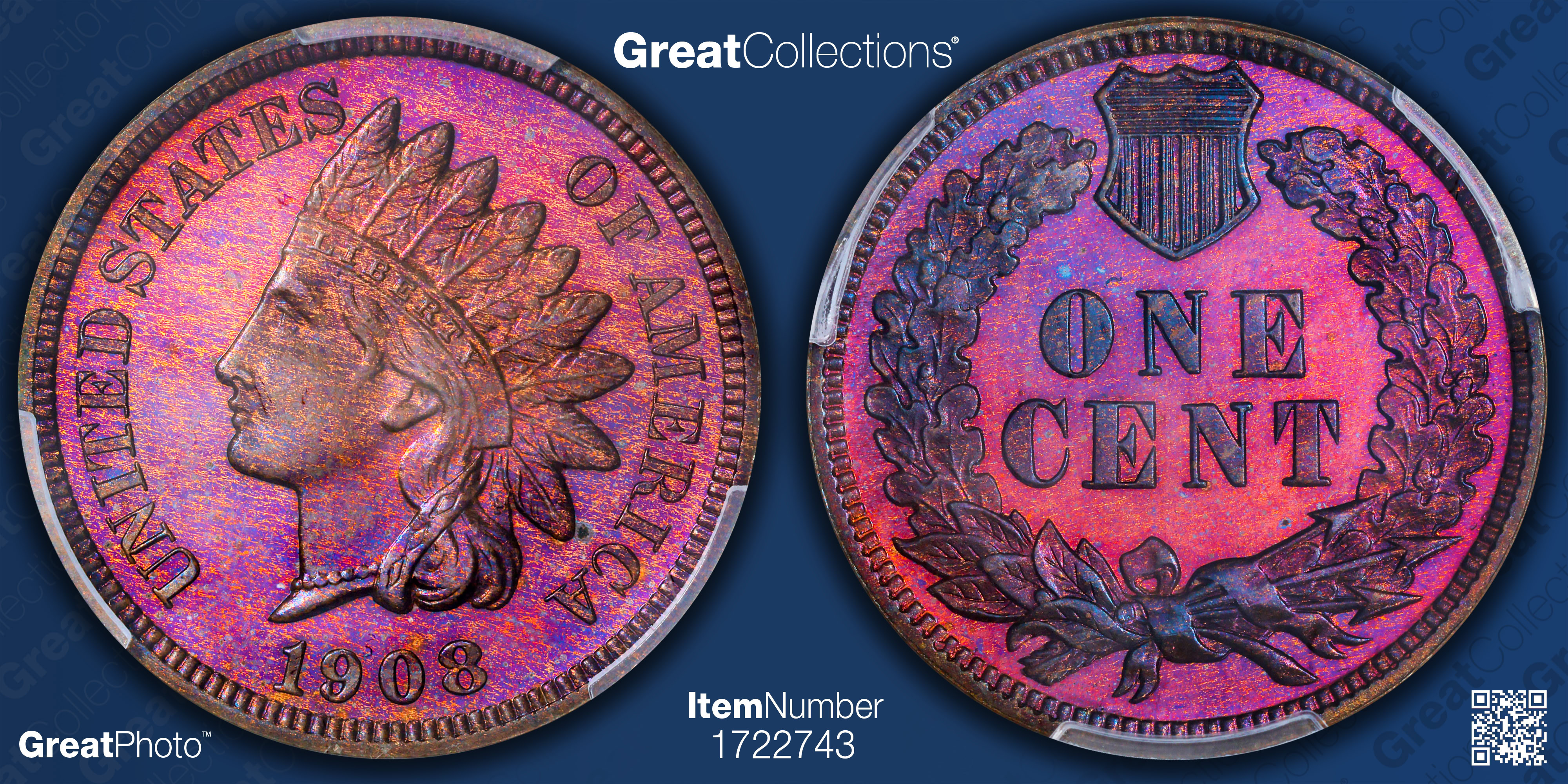 1908 Indian Cent PCGS Proof-66 RB (The Larry Shepherd Collection ...