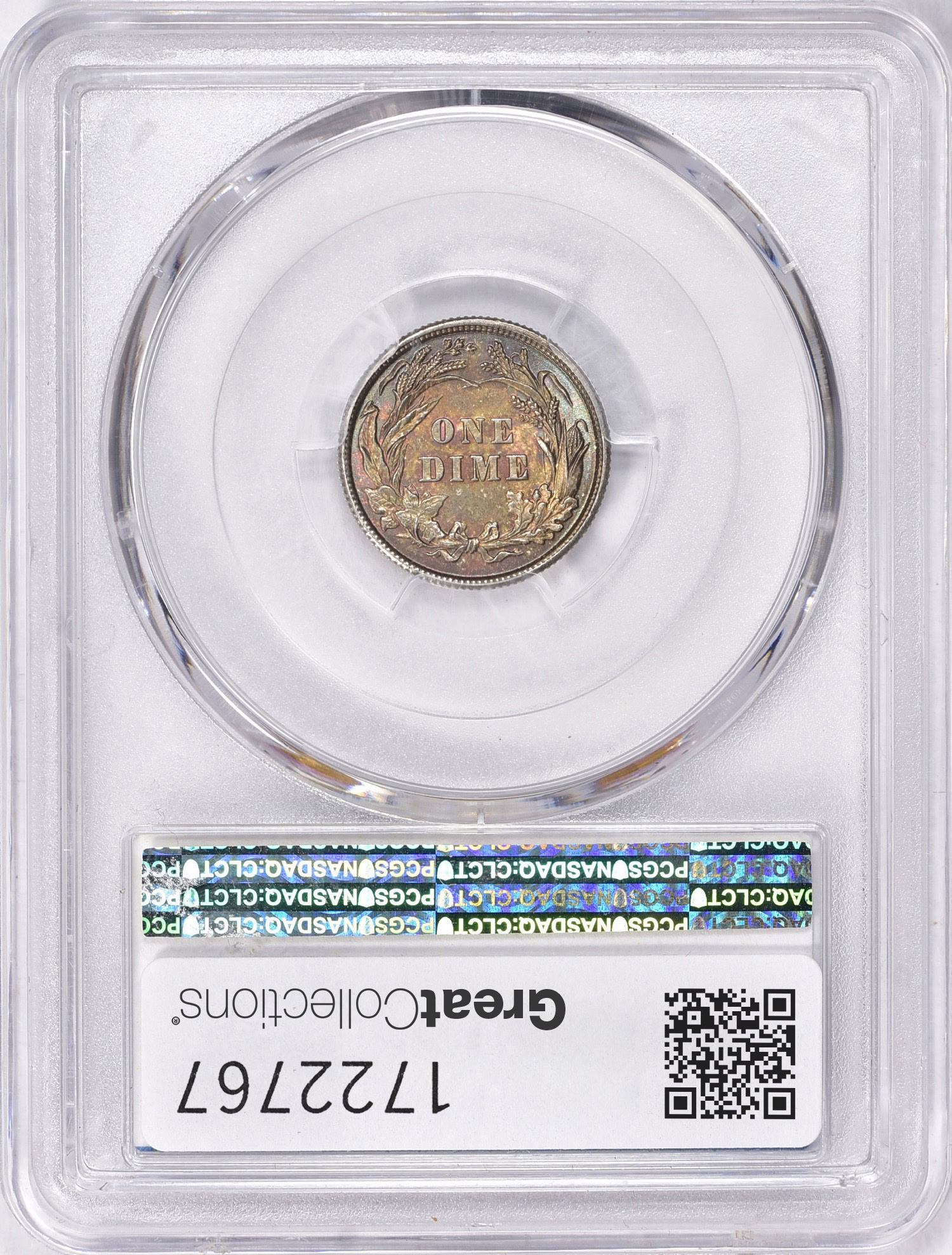 1892 Barber Dime PCGS MS-65 (Toned) (Item 1722767) | GreatCollections ...