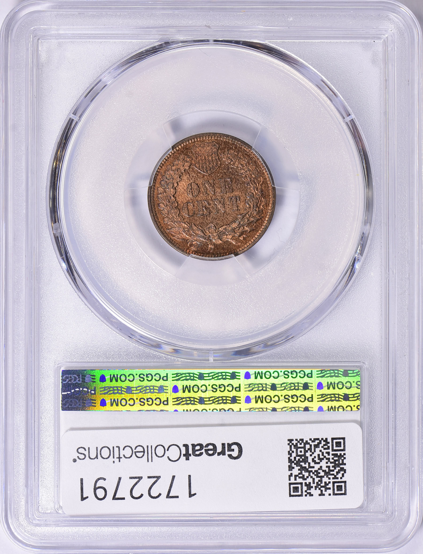 1876 Indian Cent PCGS Proof-64 RB (Toned) (Item 1722791) | GreatCollections Coin Auctions