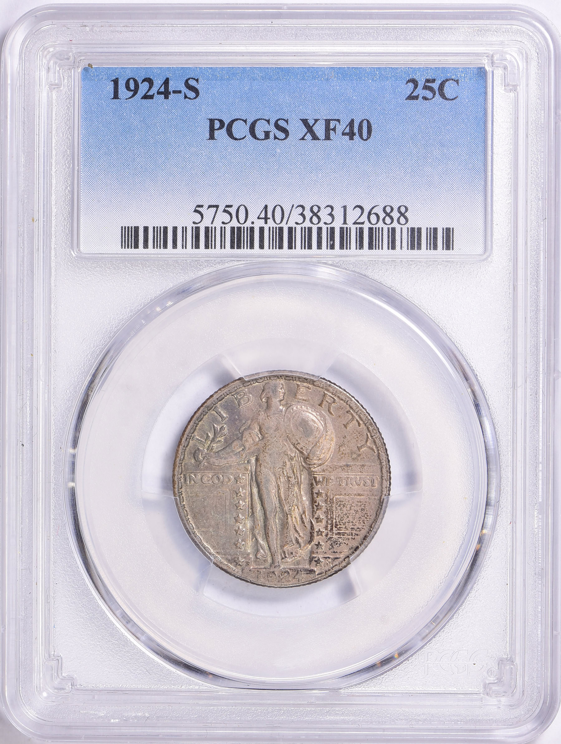 1924-S Standing Liberty Quarter PCGS XF-40 (Item 1722907) | GreatCollections Coin Auctions