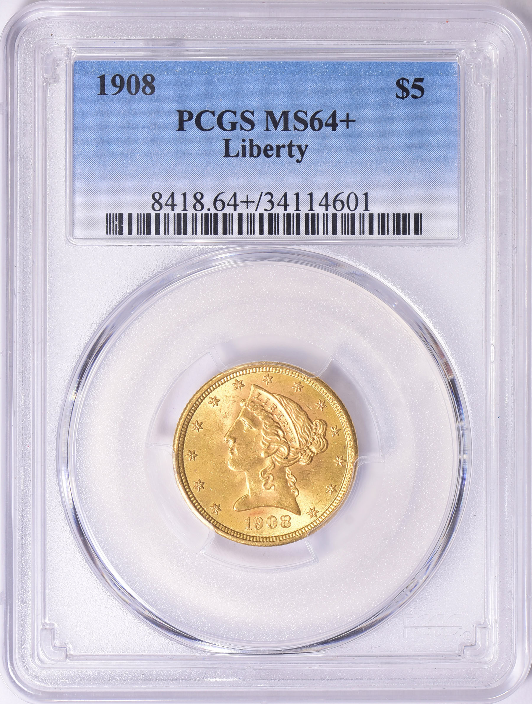 1908 Liberty Gold Half Eagle PCGS MS-64+ (Item 1722971 ...