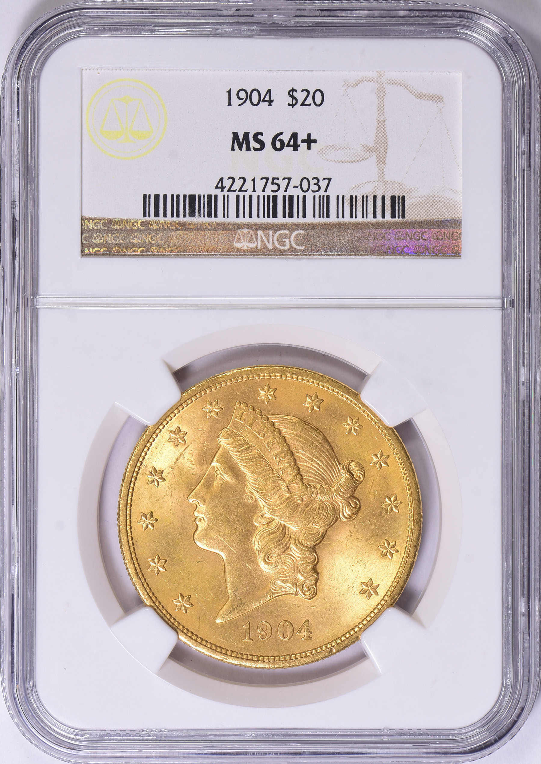 1904 Liberty Gold Double Eagle NGC MS-64+ (Item 1722975) | GreatCollections Coin Auctions