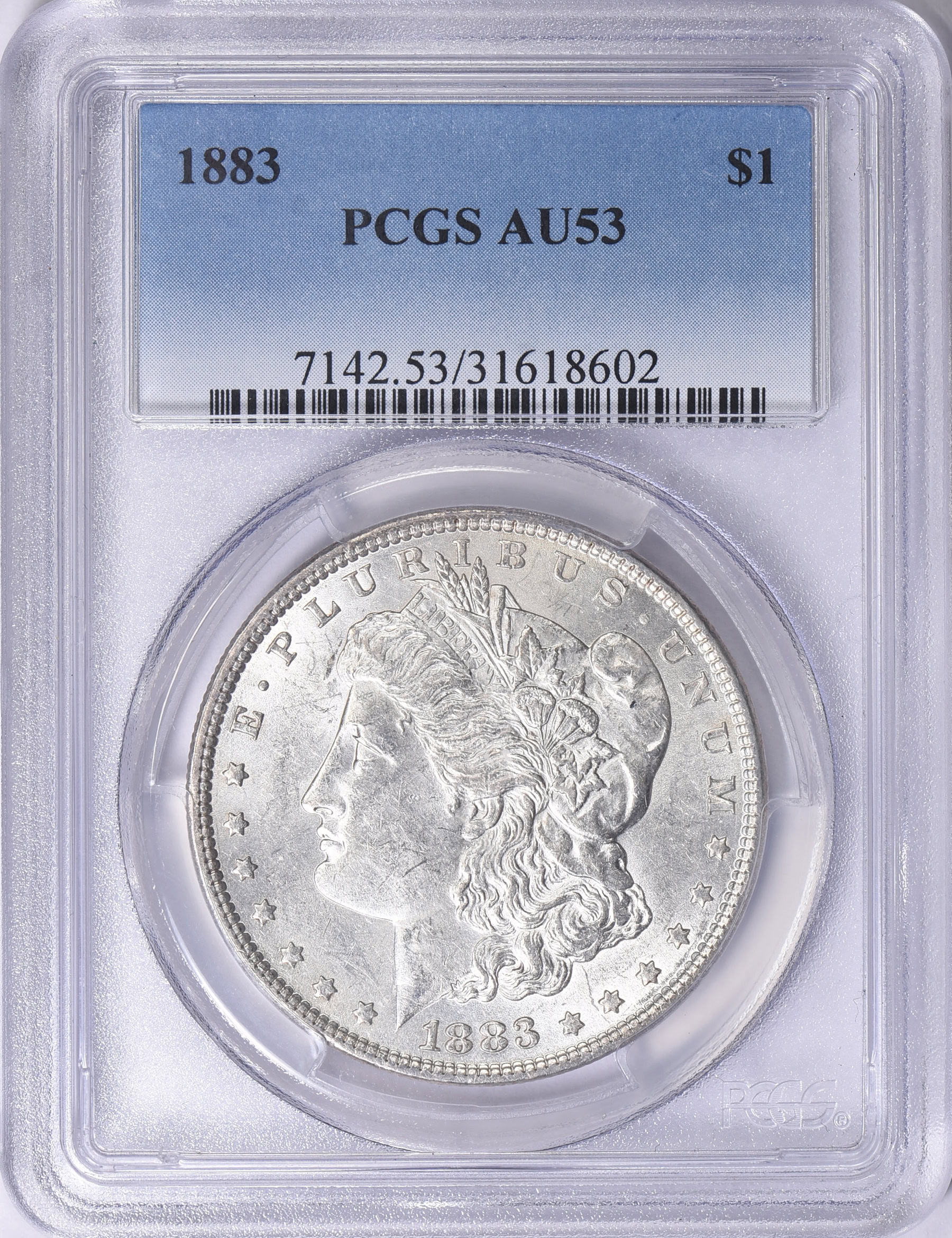 1883 Morgan Silver Dollar PCGS AU-53 (VSS VAM-33) (Item 1723026) | GreatCollections Coin Auctions
