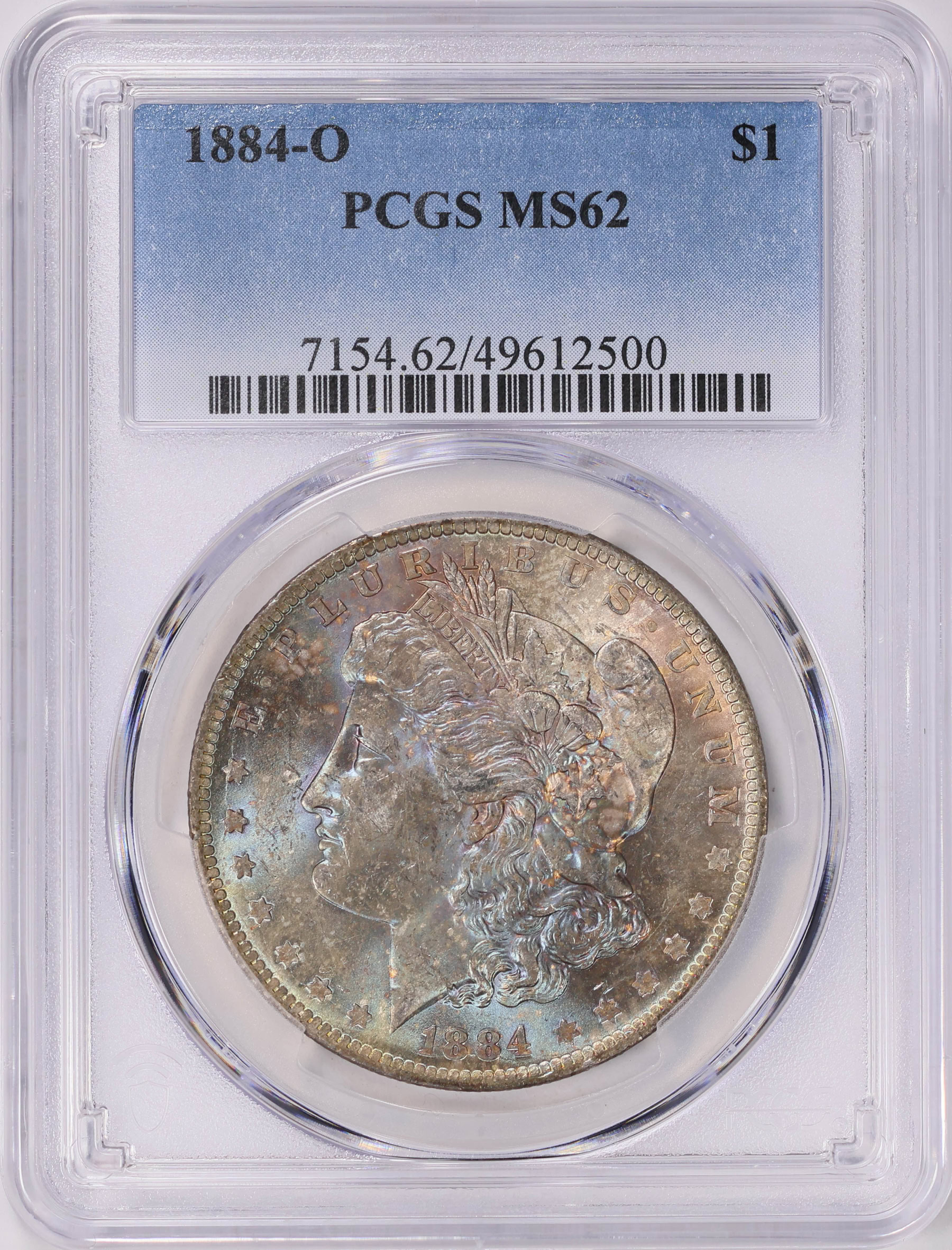 1884-O Morgan Silver Dollar PCGS MS-62 (Toned) (Item 1723090) | GreatCollections Coin Auctions