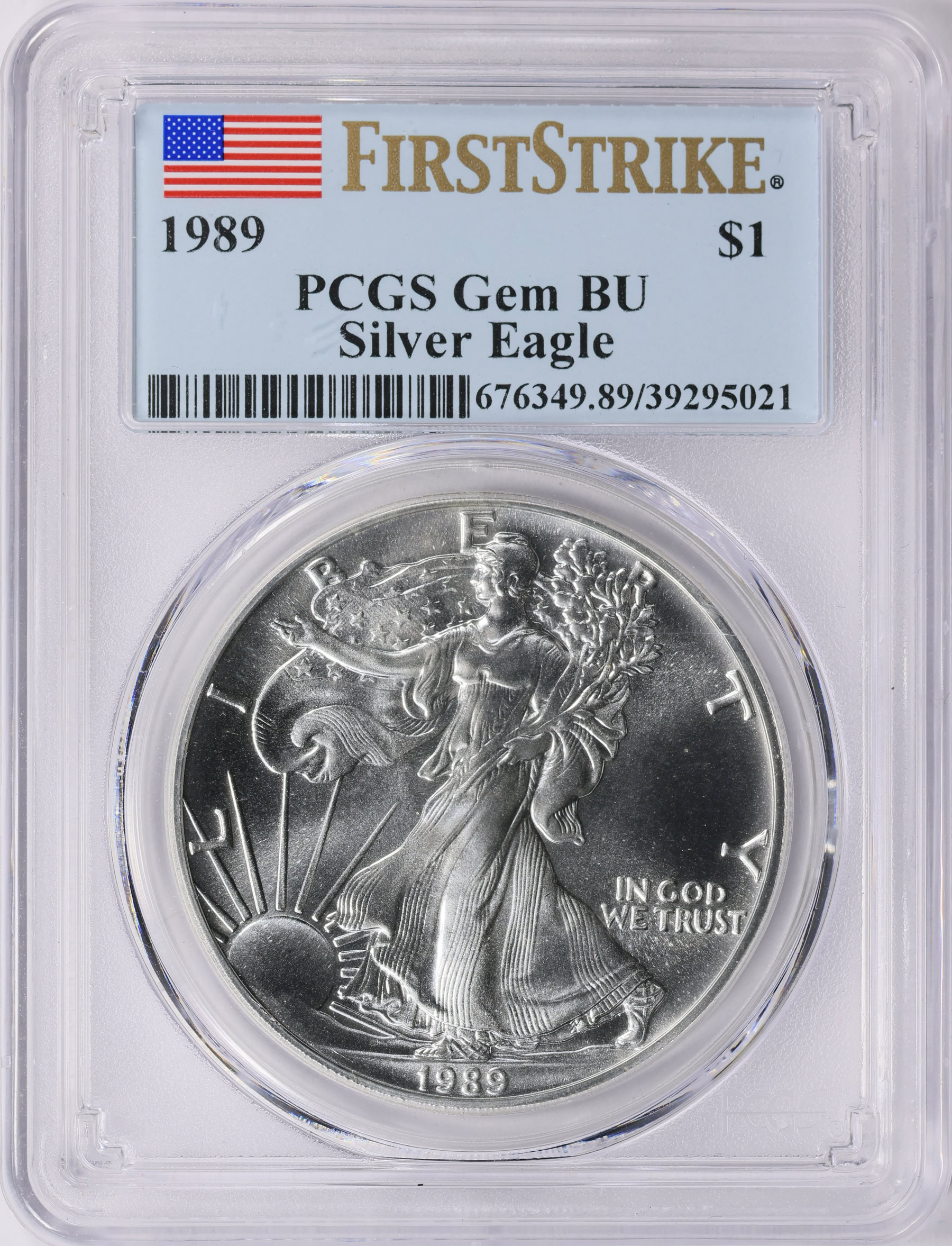 1989 $1 Silver Eagle First Strike PCGS GEM BU (Item 1723127 ...