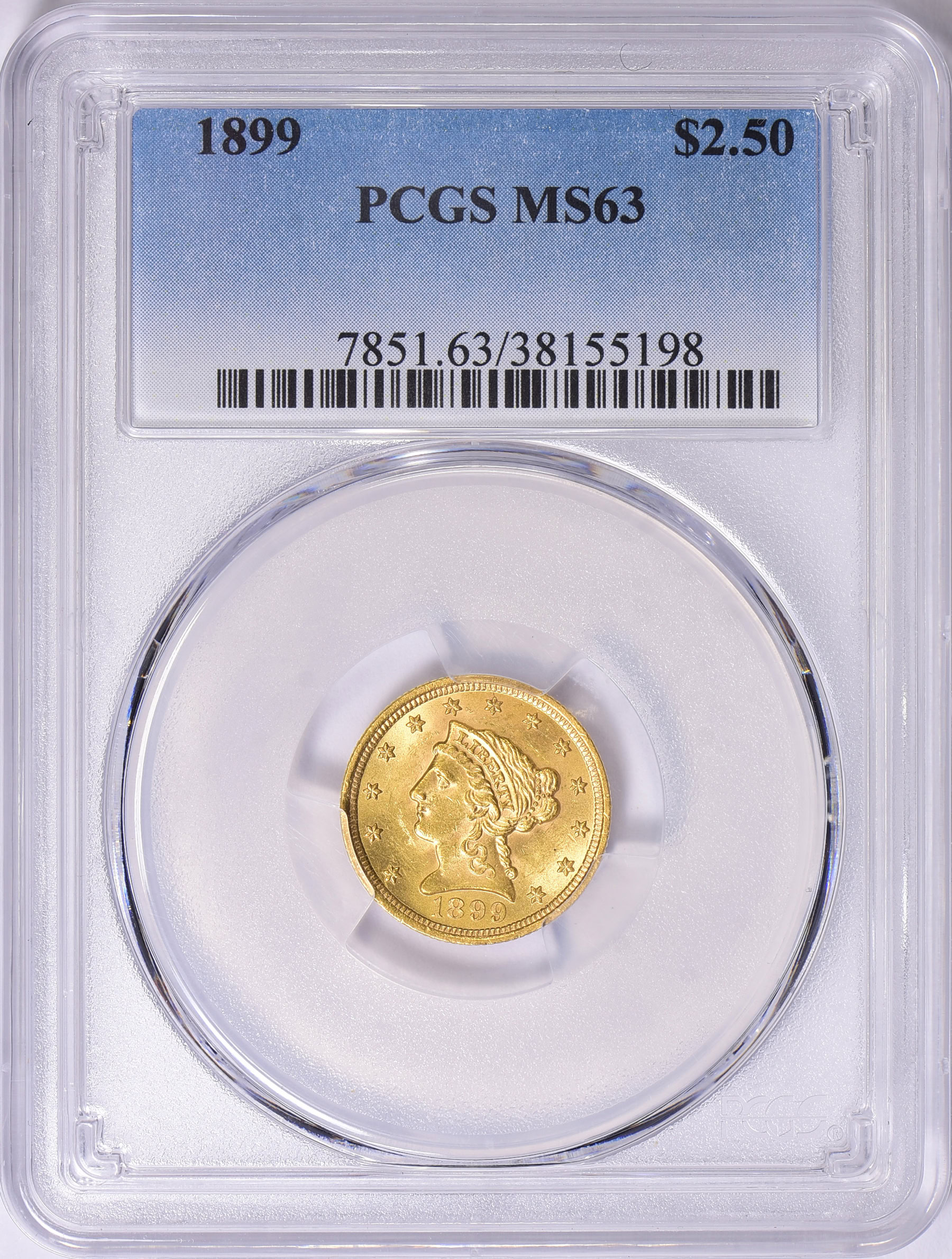 1899 Liberty Gold Quarter Eagle PCGS MS-63 (Item 1723151) | GreatCollections Coin Auctions