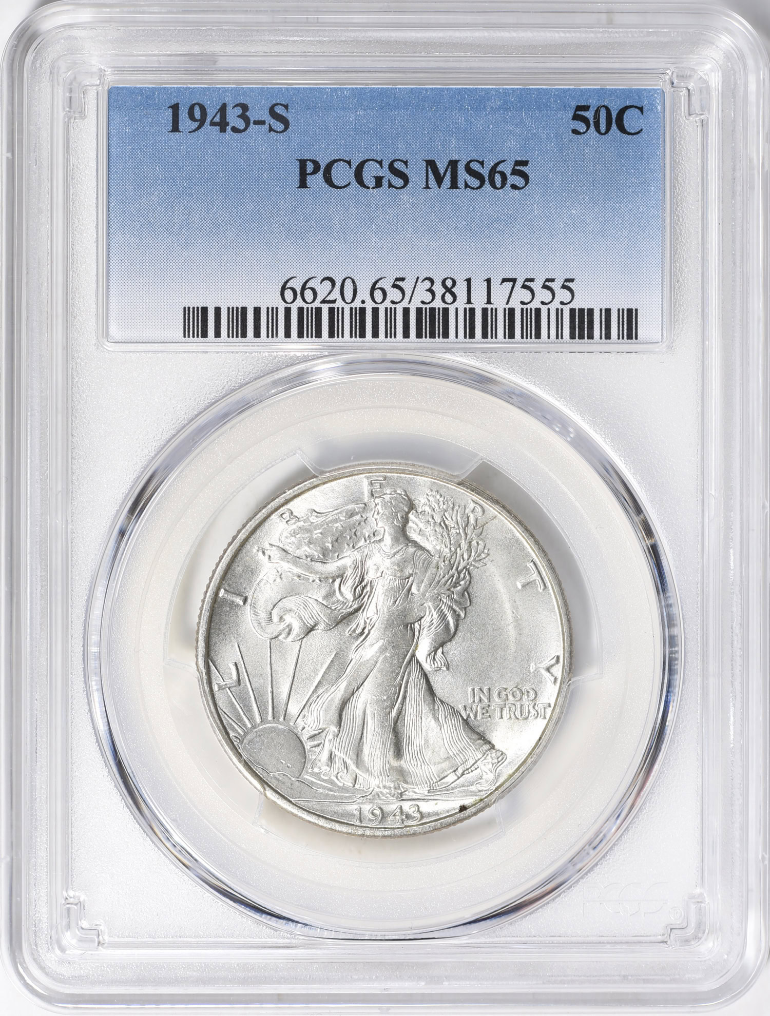 1943-S Walking Liberty Half Dollar PCGS MS-65 (Item 1723154) | GreatCollections Coin Auctions