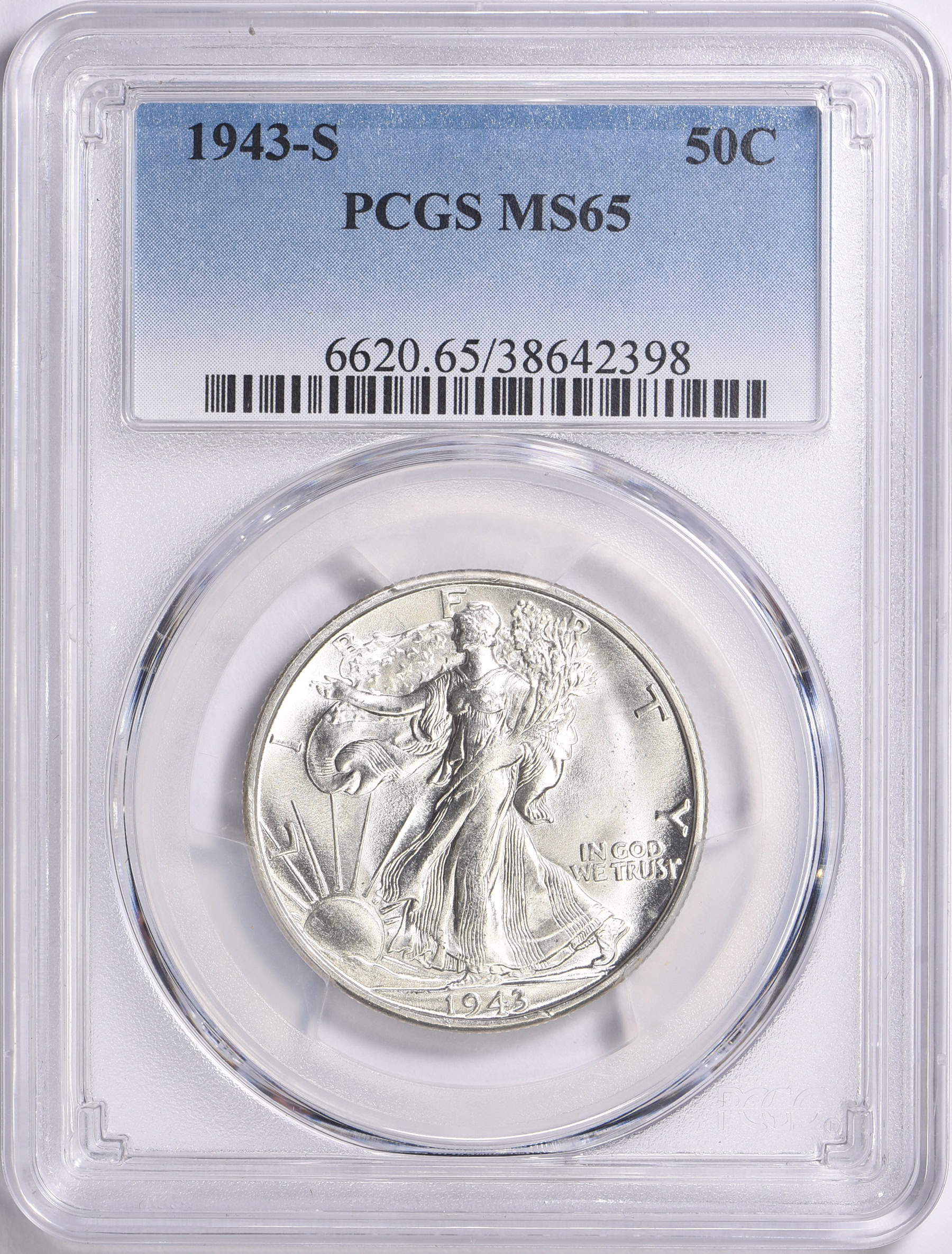 1943-S Walking Liberty Half Dollar PCGS MS-65 (Item 1723155) | GreatCollections Coin Auctions