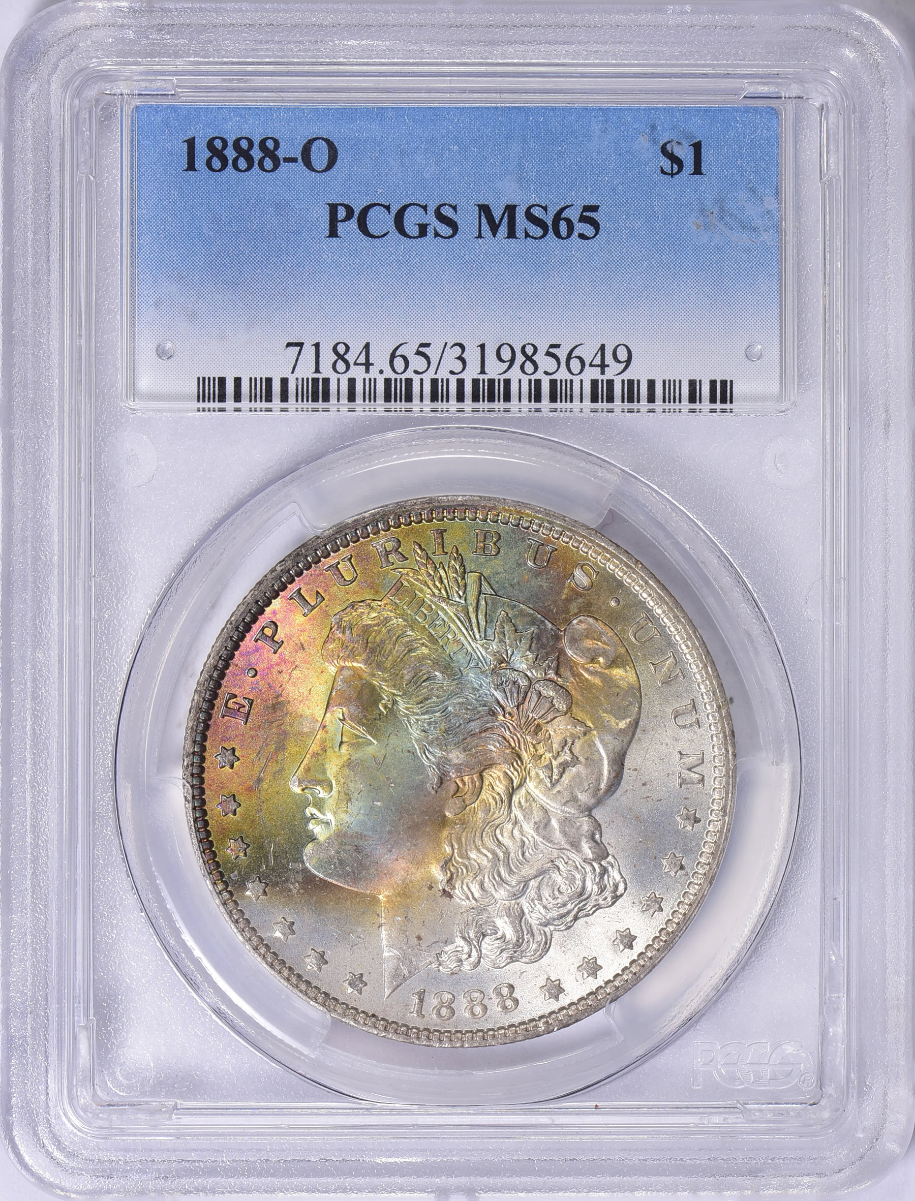 1888-O Morgan Silver Dollar PCGS MS-65 (Toned) (Item 1723213) | GreatCollections Coin Auctions