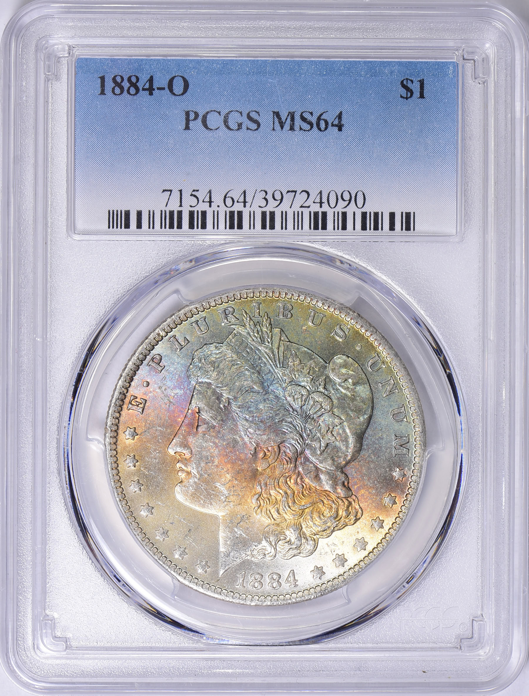 1884-O Morgan Silver Dollar PCGS MS-64 (Toned) (Item 1723221) | GreatCollections Coin Auctions