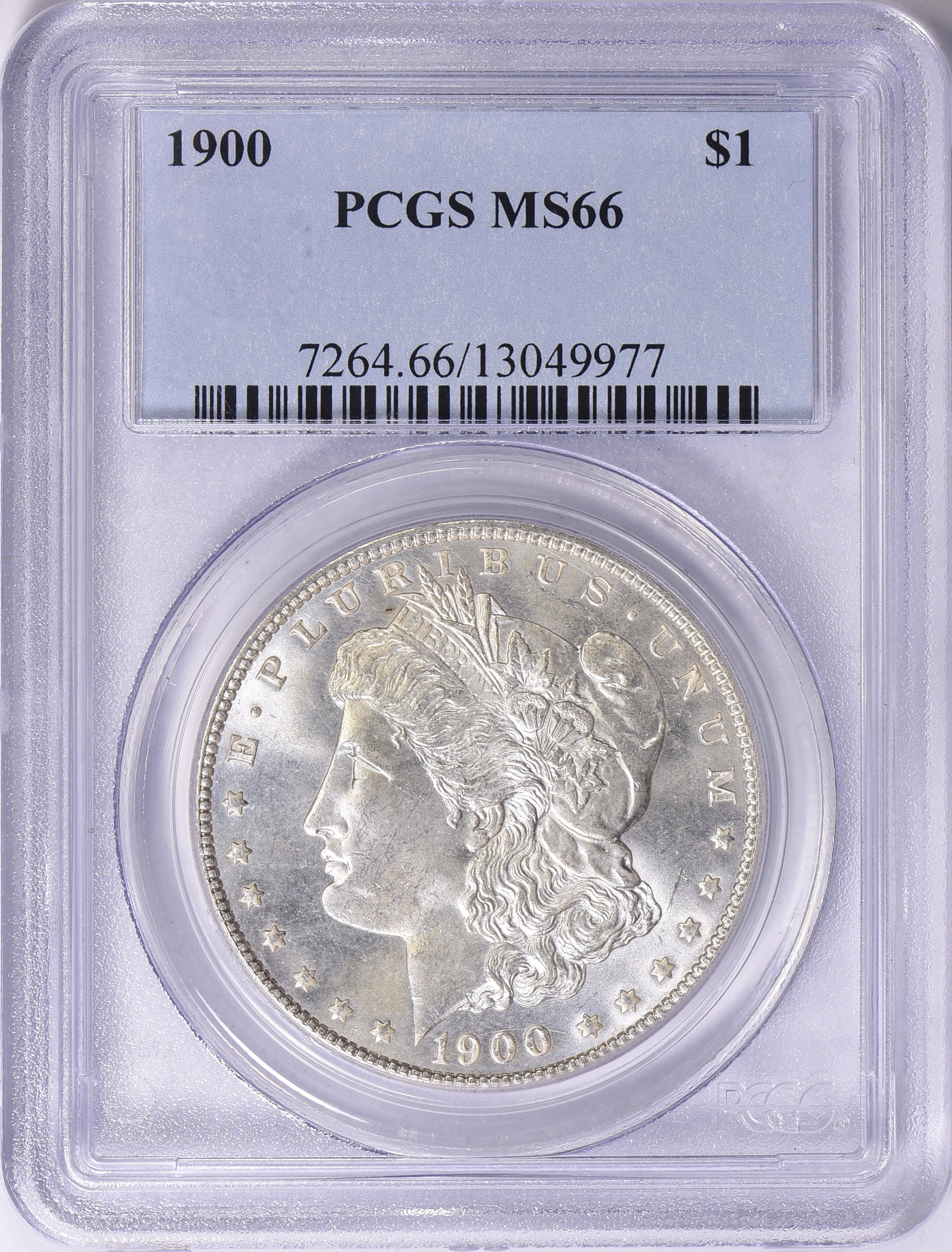 1900 Morgan Silver Dollar PCGS MS-66 (Item 1723225) | GreatCollections ...