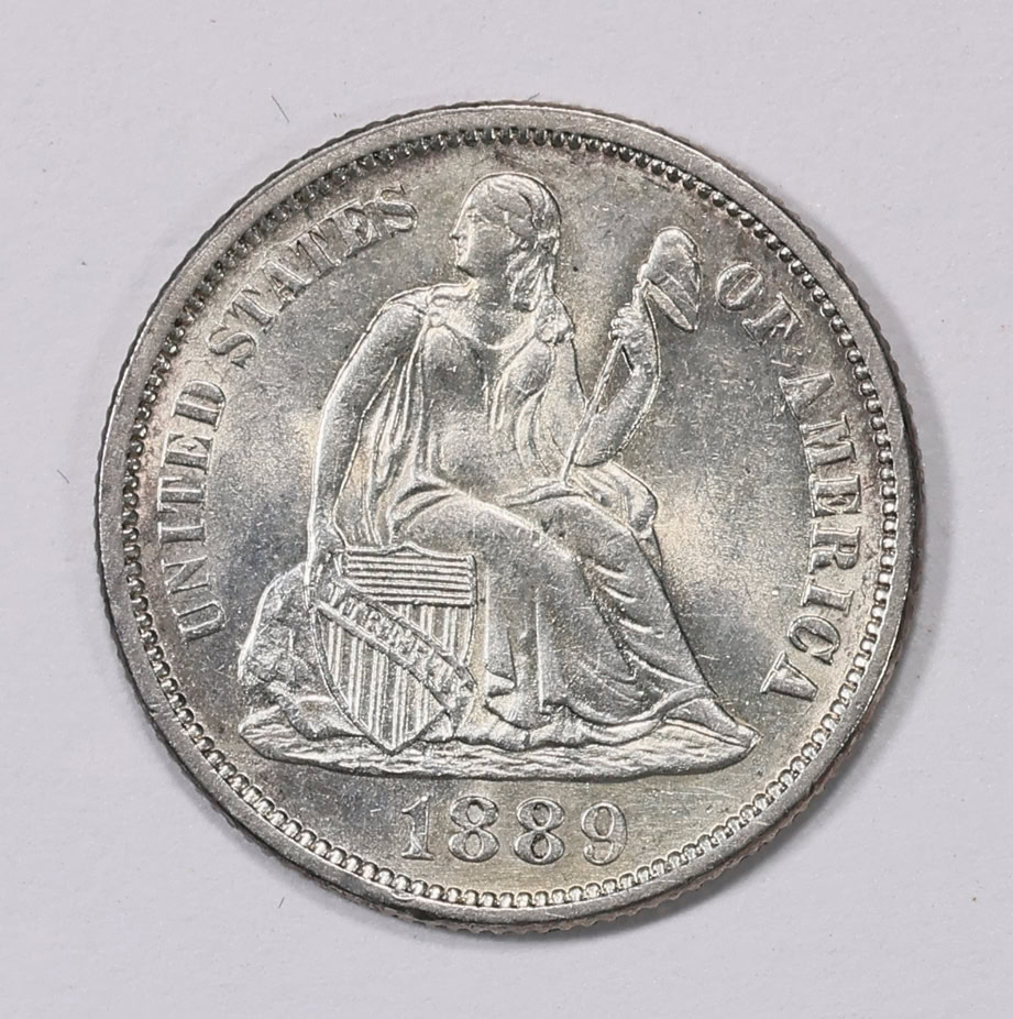 1889 Seated Liberty Dime Love Token Uncertified | Cert #n/a ...