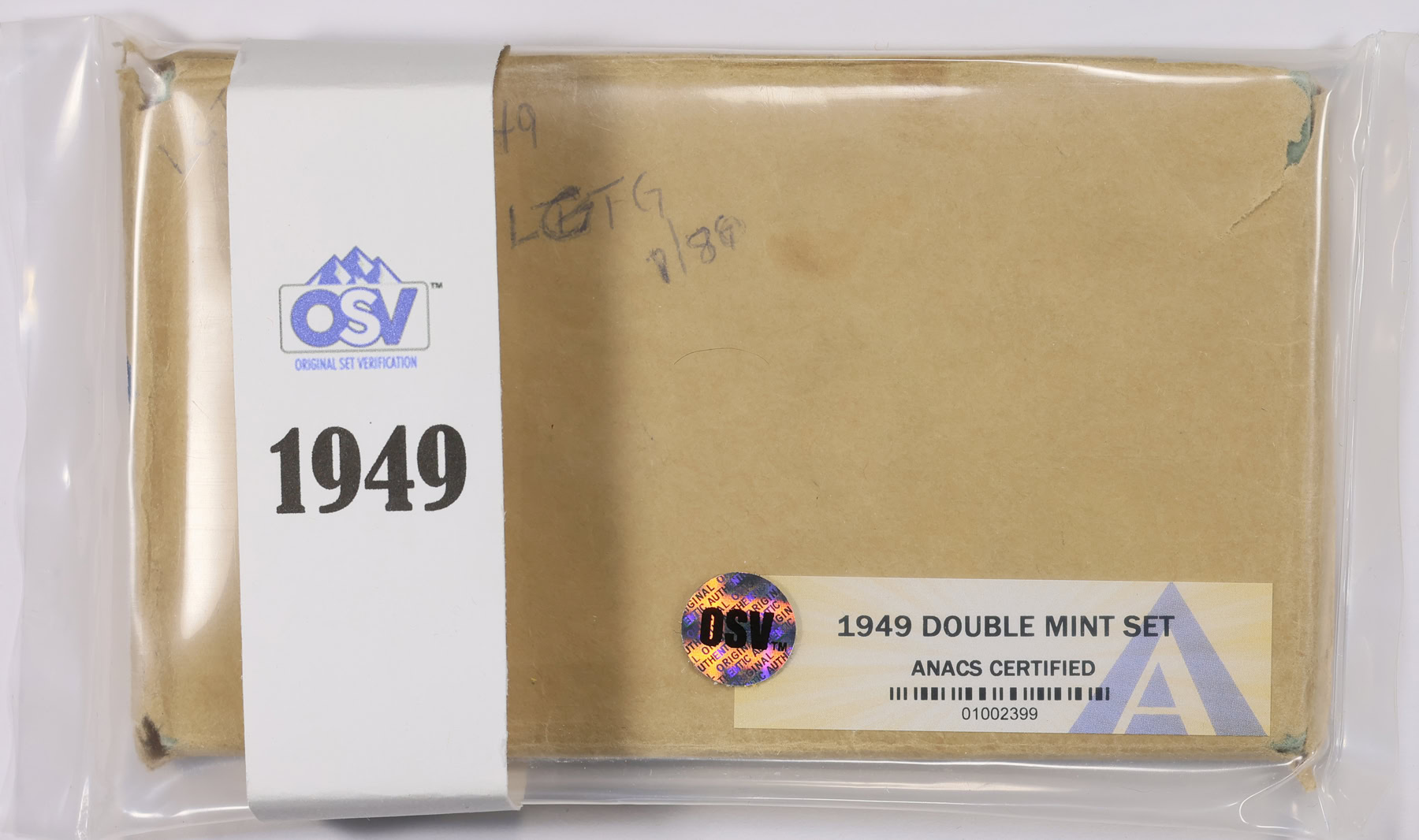 1949 U.S. Mint Double Mint Set ANACS Composite Grades MS-65.43/MS-65.18 ...