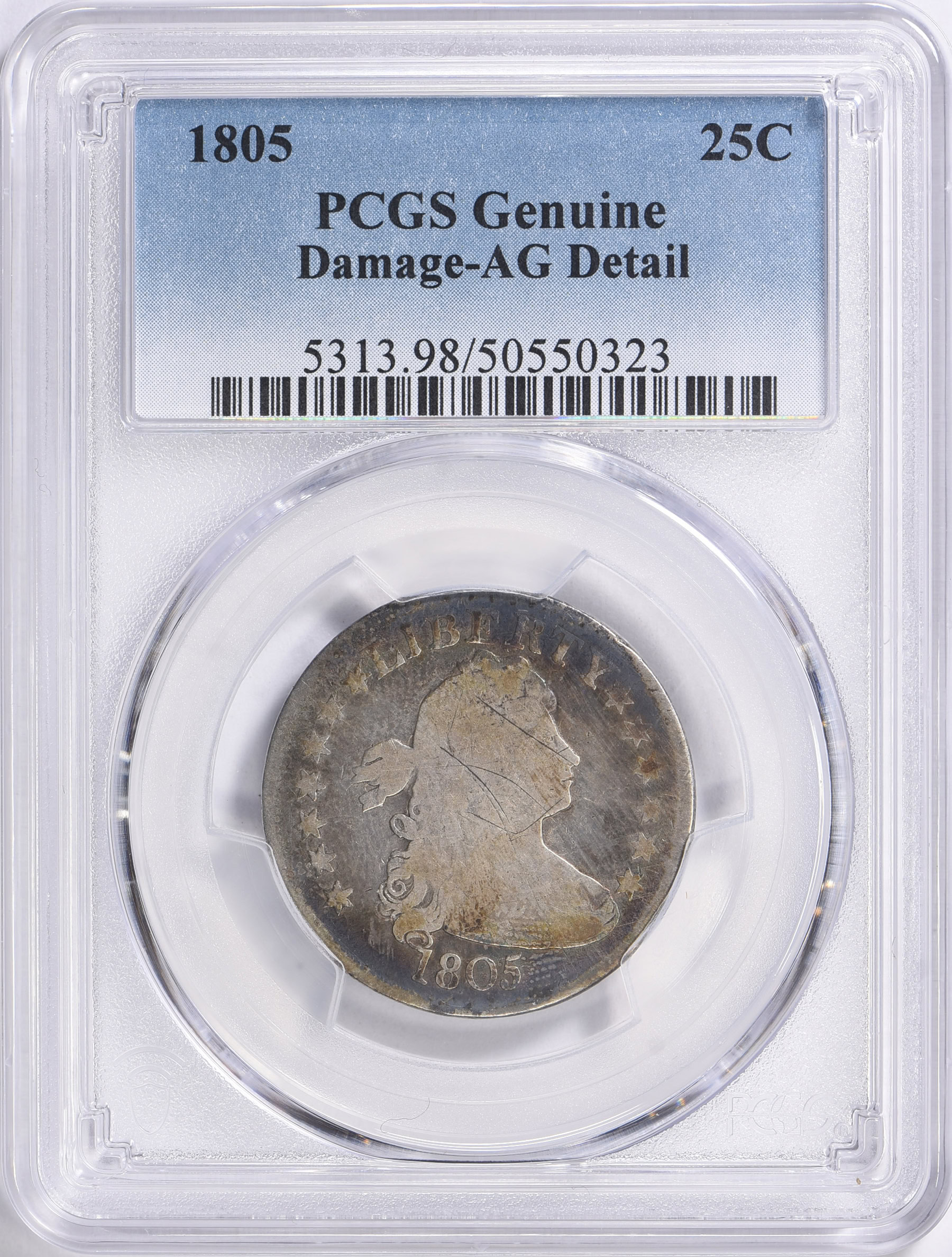1805 Draped Bust Quarter PCGS Genuine AG Details (Item 1723534 ...